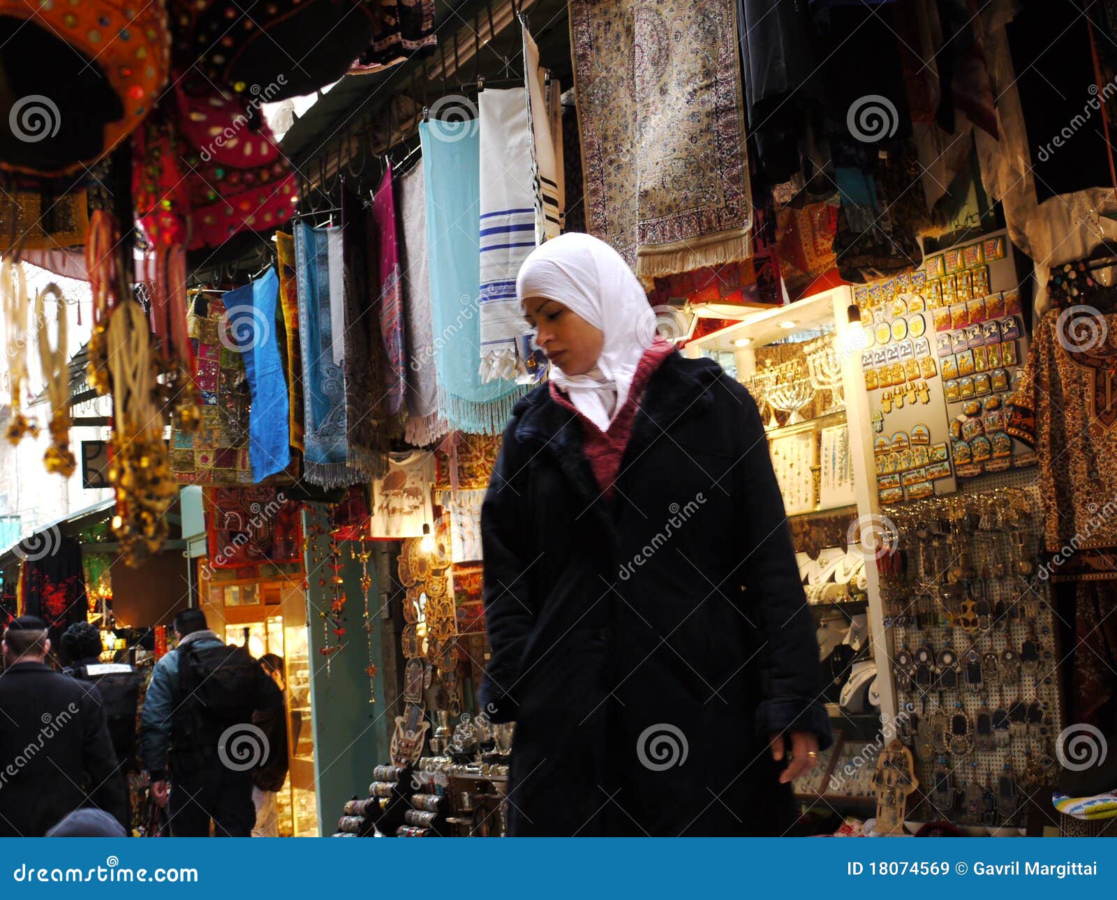 Arabic Woman Shopping at the Bazaar Editorial Stock Image - Image of ...