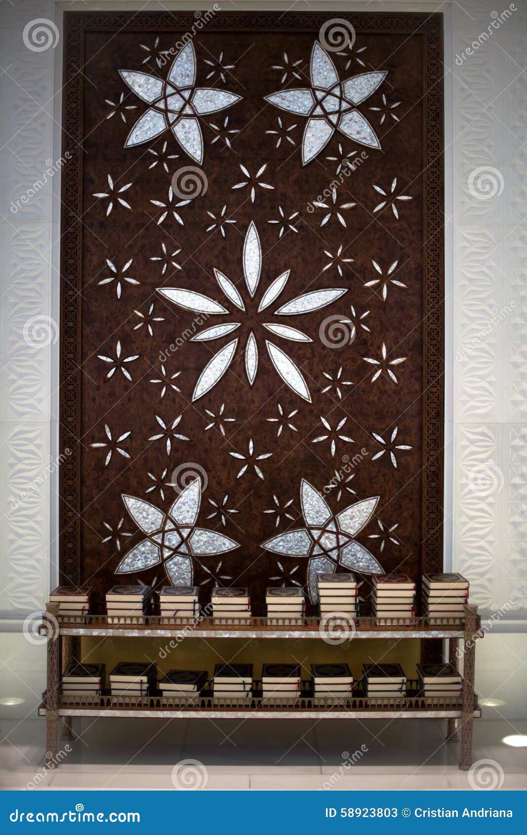 Arabic Wood Made Design Inside a Mosque Stock Image - Image of fitr ...