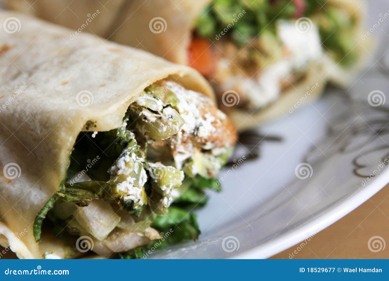 Arabic Wrap sandwich stock image. Image of arabic, mint - 18529677