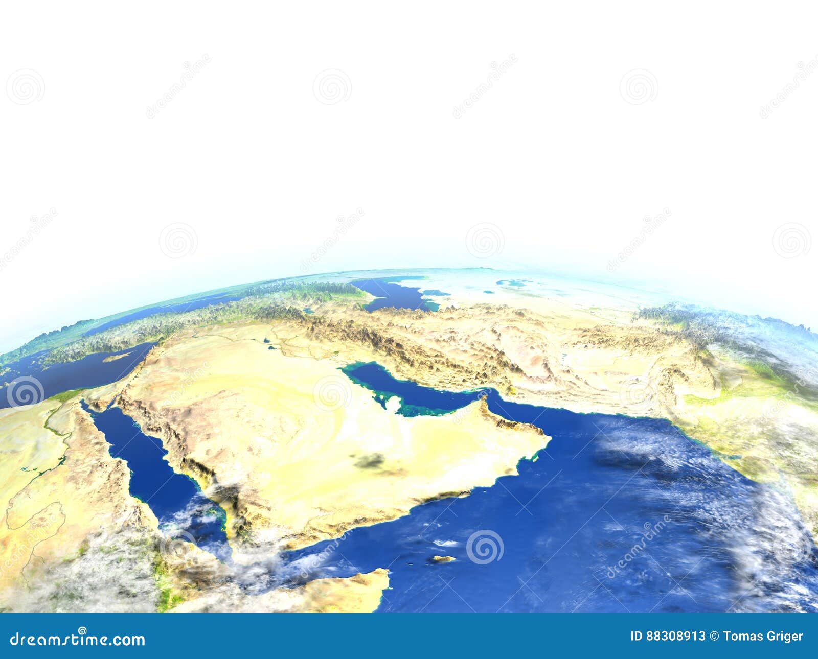 Arabische Halbinsel Auf Planet Erde Stock Abbildung - Illustration von ...