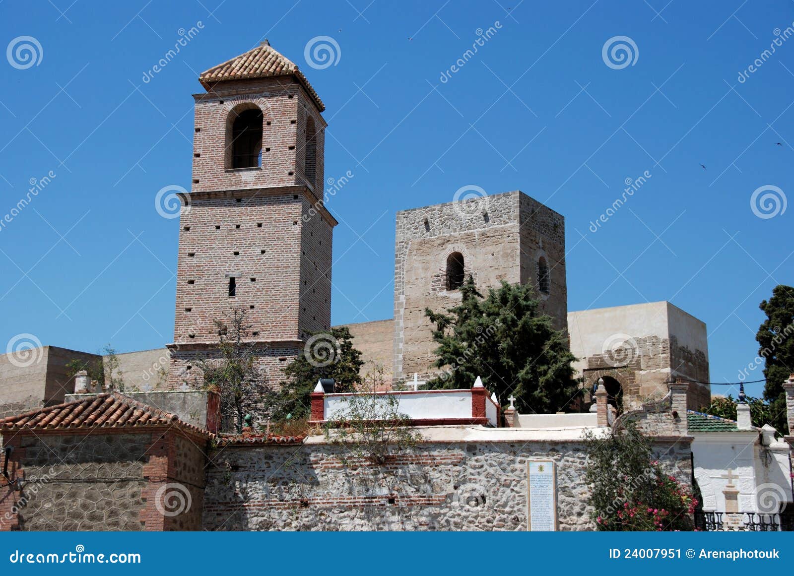 Arabisches Schloss, Alora, Andalusien, Spanien Stockbild - Bild von ...