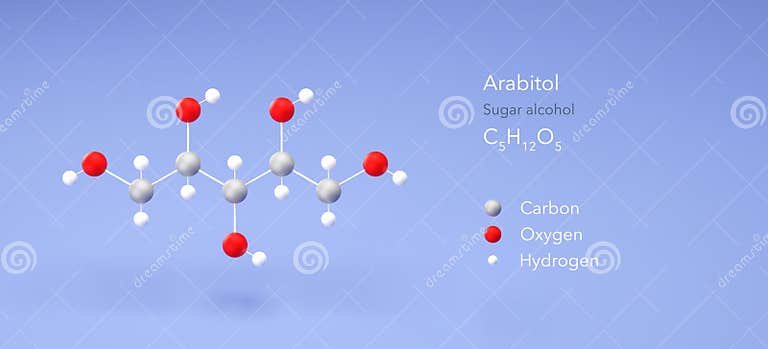 Arabitol Molecule, Molecular Structures, Sugar Alcohol, 3d Model ...
