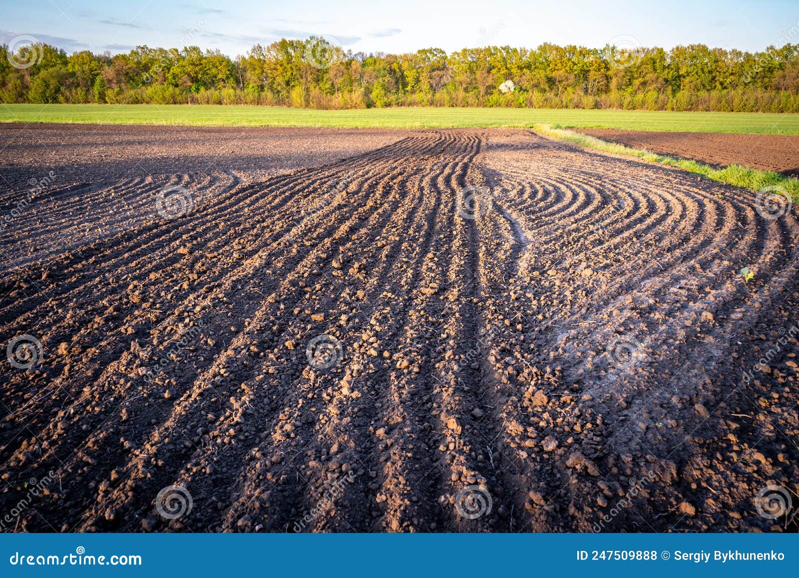 Arable land at spring stock photo. Image of season, ground - 247509888