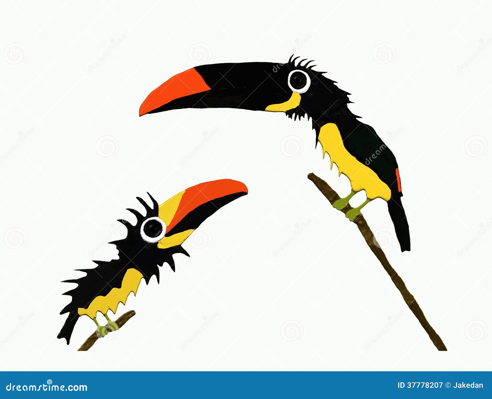 Aracari stock illustration. Illustration of wild, feather - 37778207