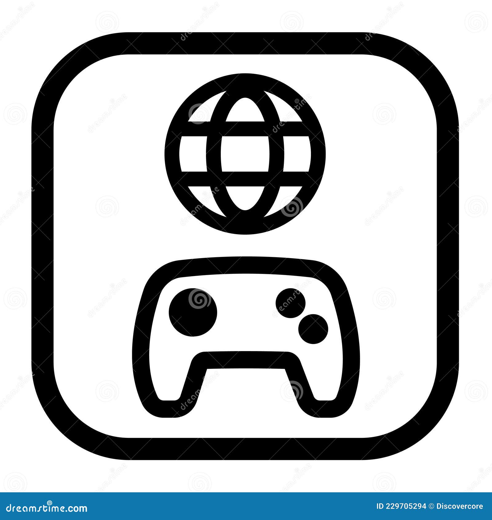One Player Online Gaming Icon Stock Vector - Illustration of console ...