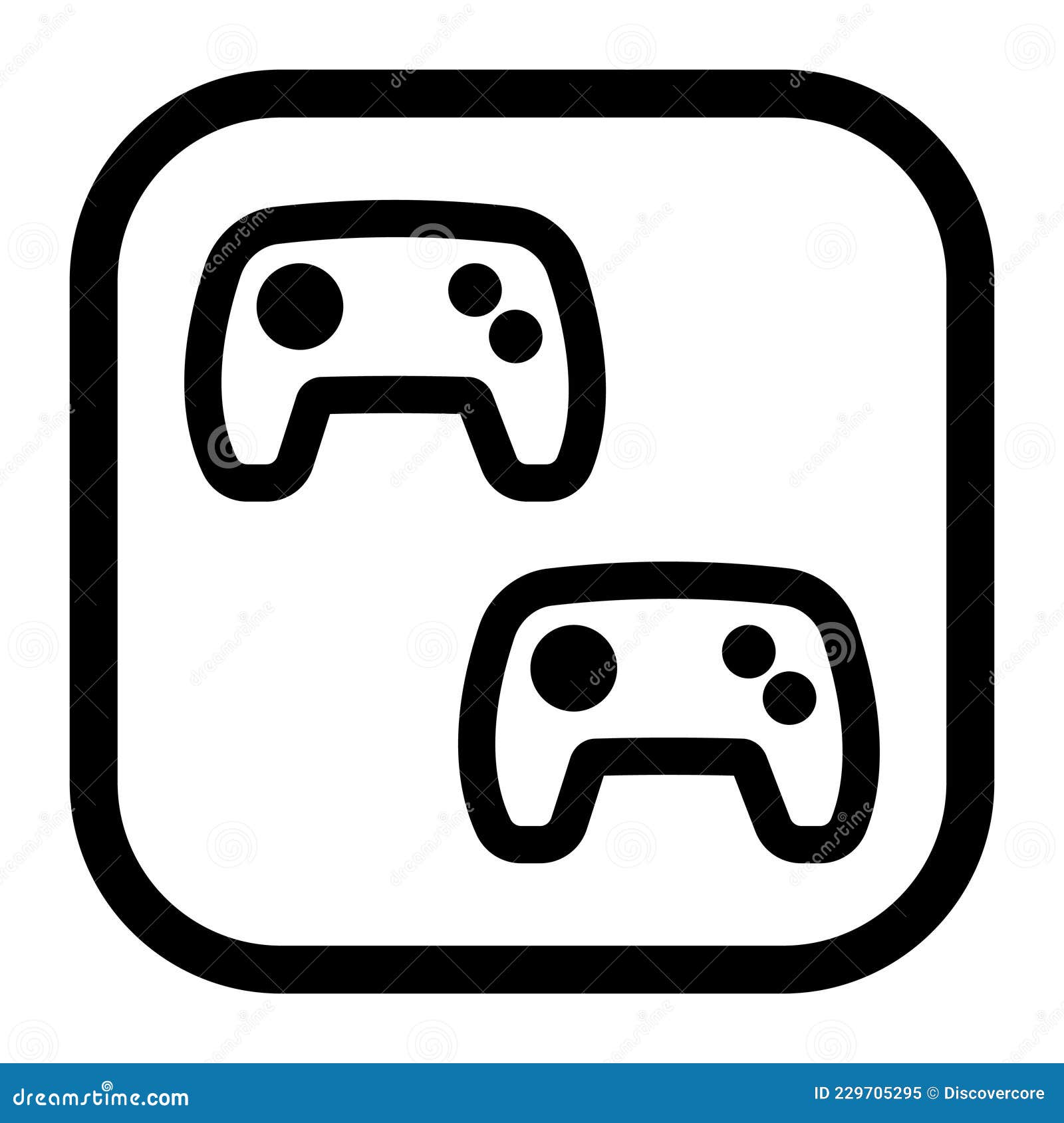 Two Player Console Gaming Icon Stock Vector - Illustration of ...