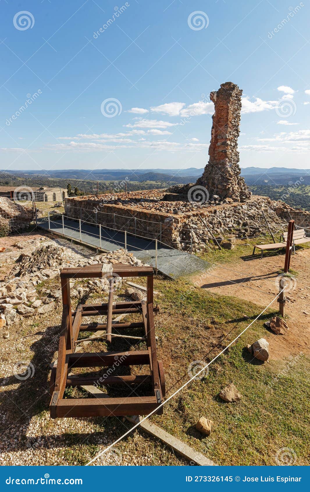 Aracena Castle in Huelva stock image. Image of ruin - 273326145