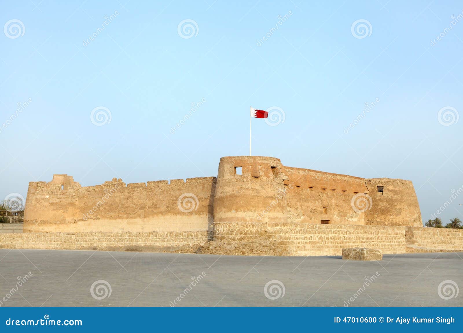 Fort Of Bahrain Ruin In Manama, Bahrain. Qal`at Al-Bahrain Site Museum ...