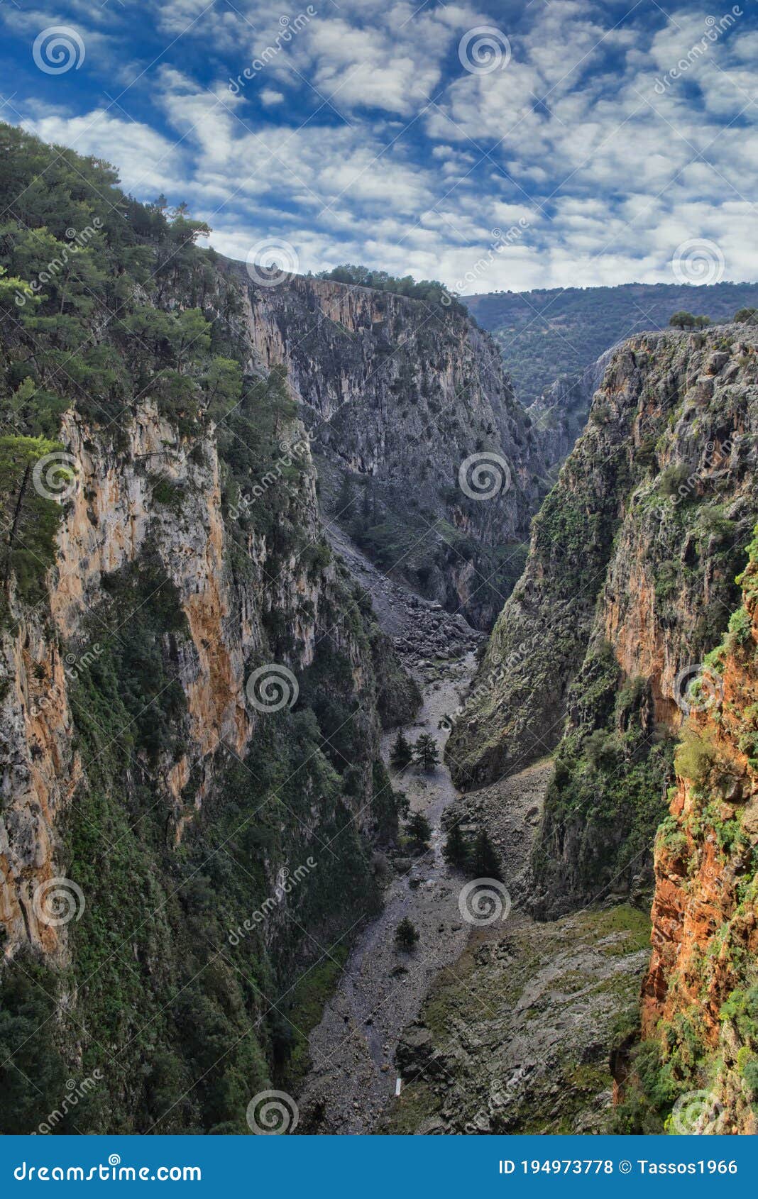 Aradena Gorge, Crete stock photo. Image of terrain, people - 194973778