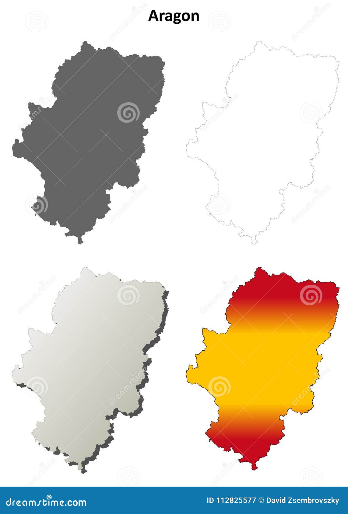 Map Of Aragon Cartoon Vector | CartoonDealer.com #170176287