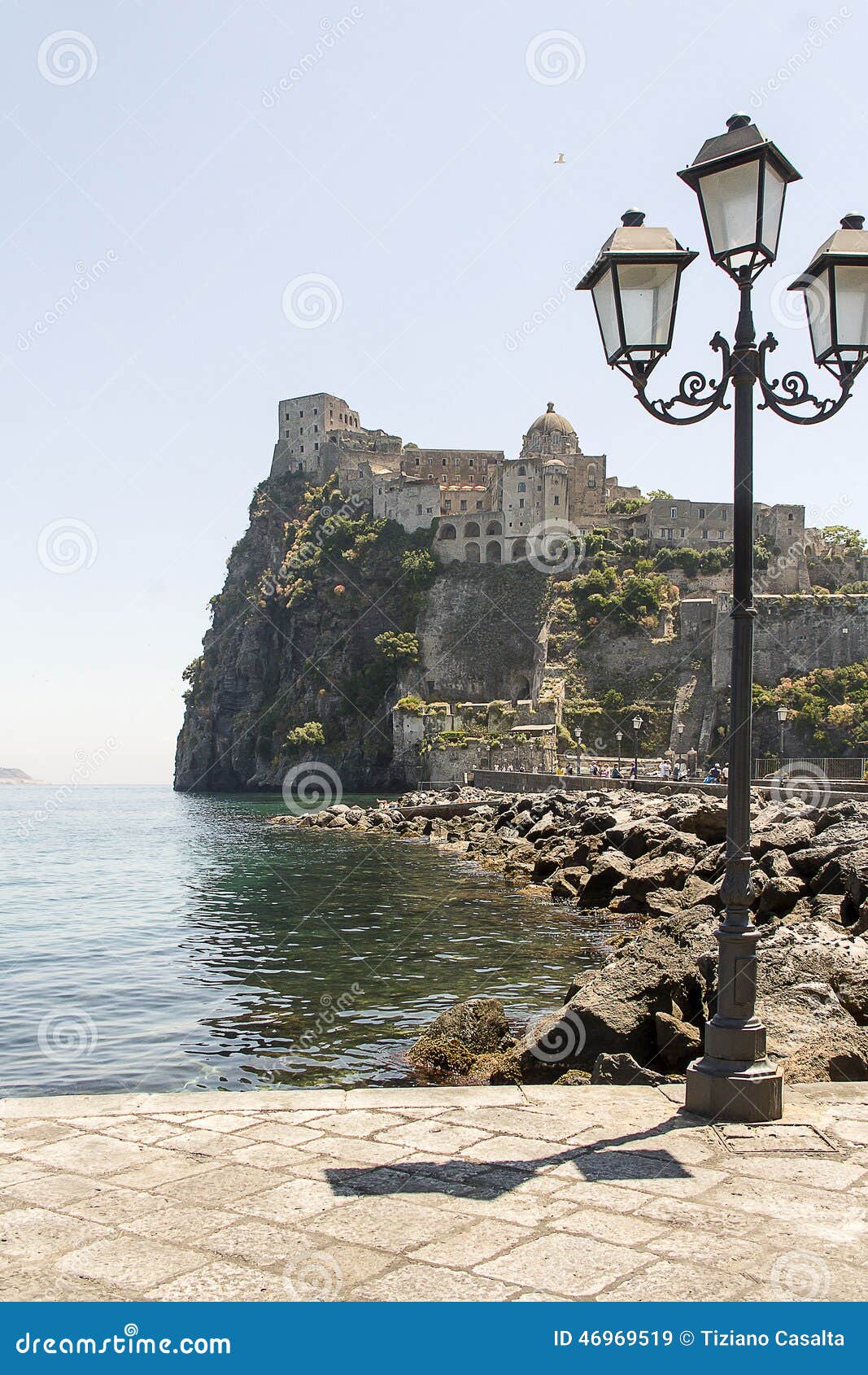 Aragon castle, ischia stock image. Image of rest, mediterranean - 46969519