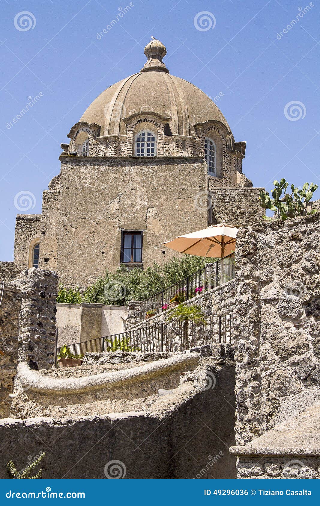 Aragon castle, ischia stock photo. Image of house, stone - 49296036