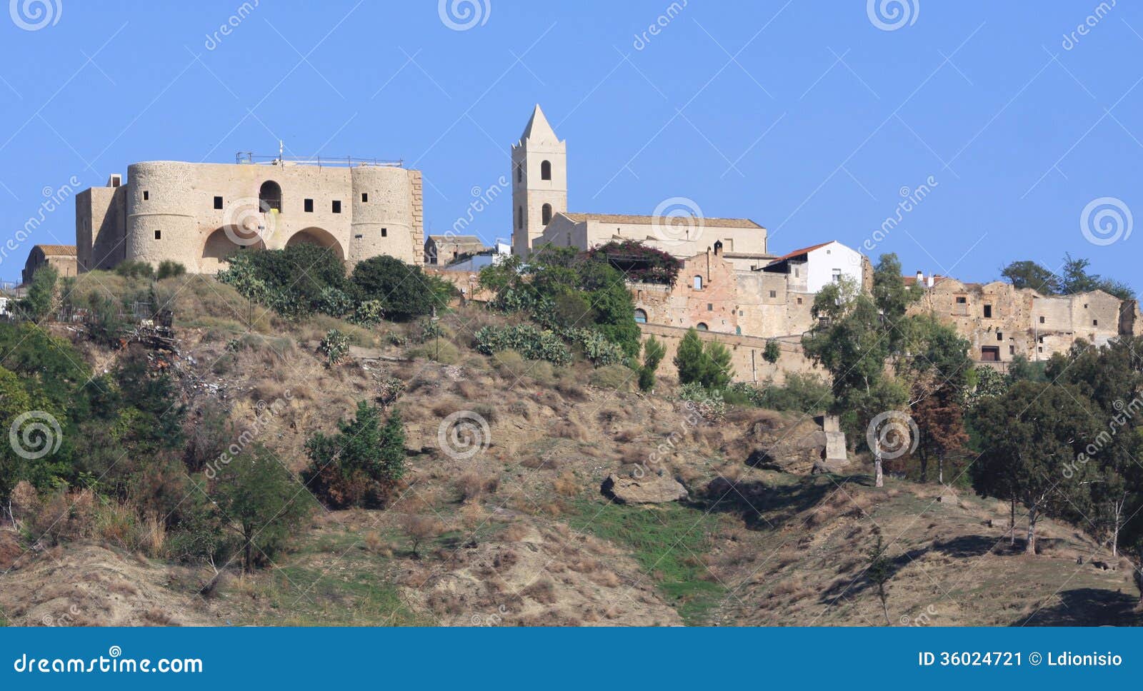 Castle of Bernalda Italy stock image. Image of street - 36024721