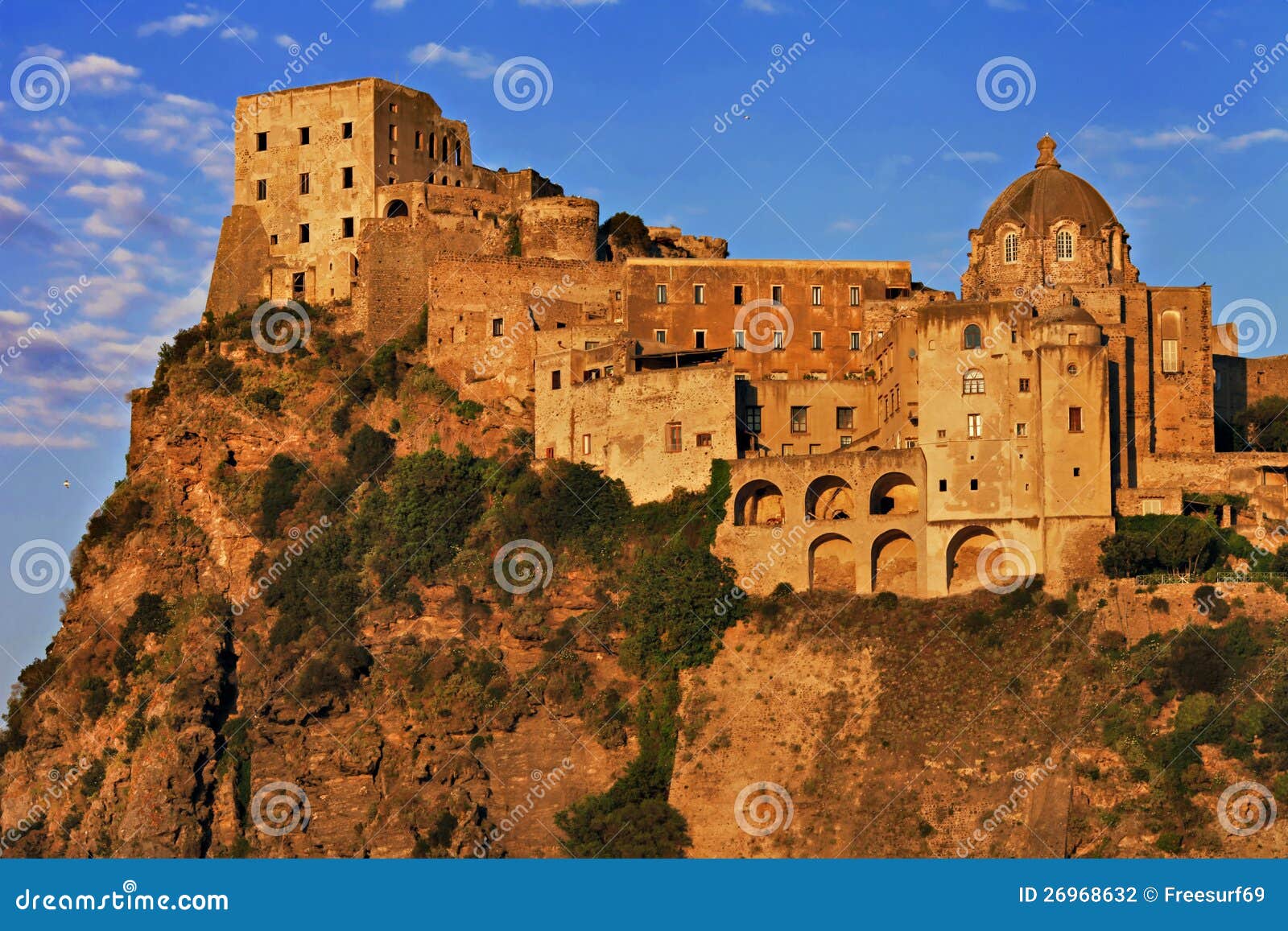 Aragonese castle. Ischia stock photo. Image of aragonese - 26968632
