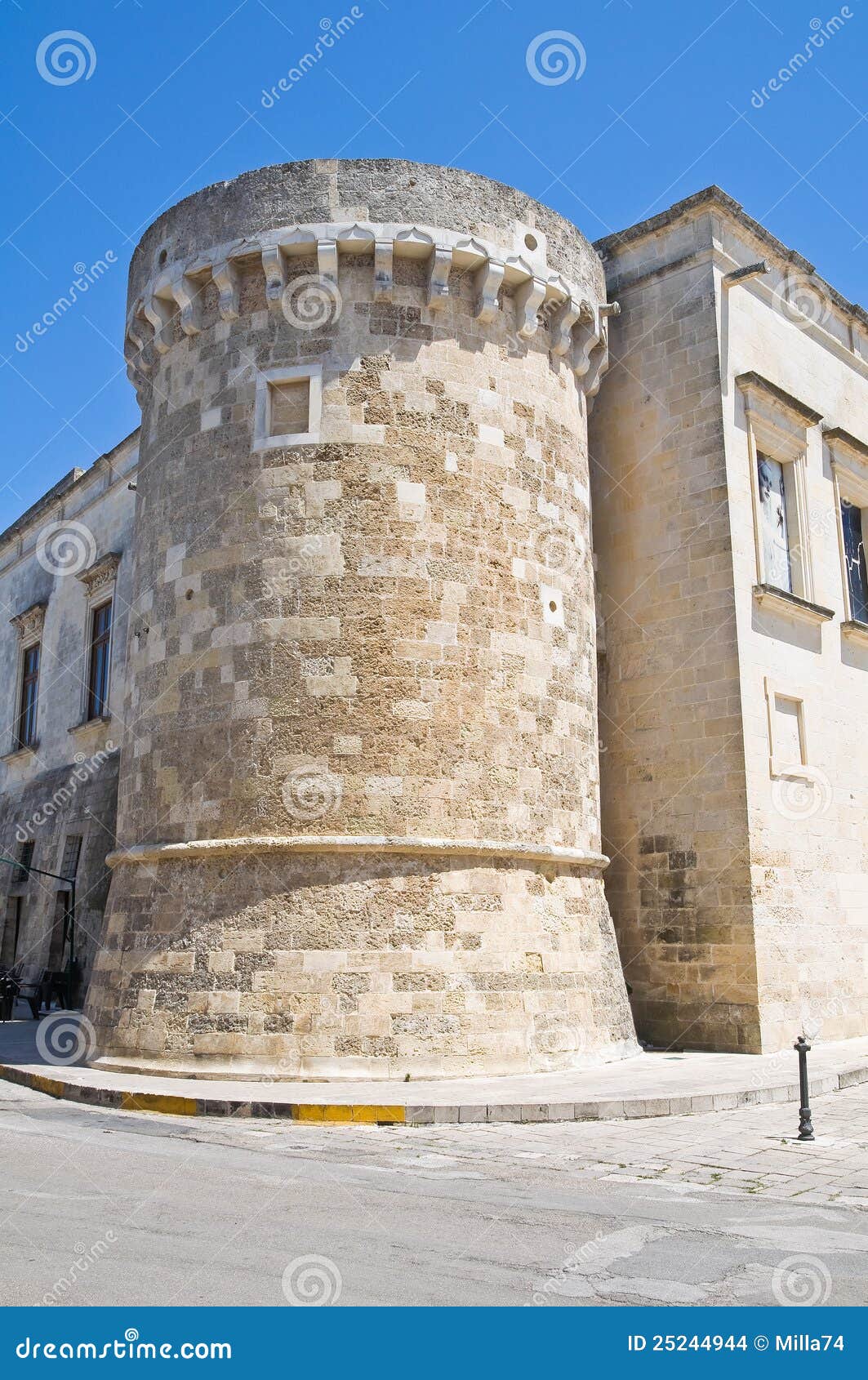 The Aragonese Castle of Martano. Puglia. Italy Stock Photo - Image of ...