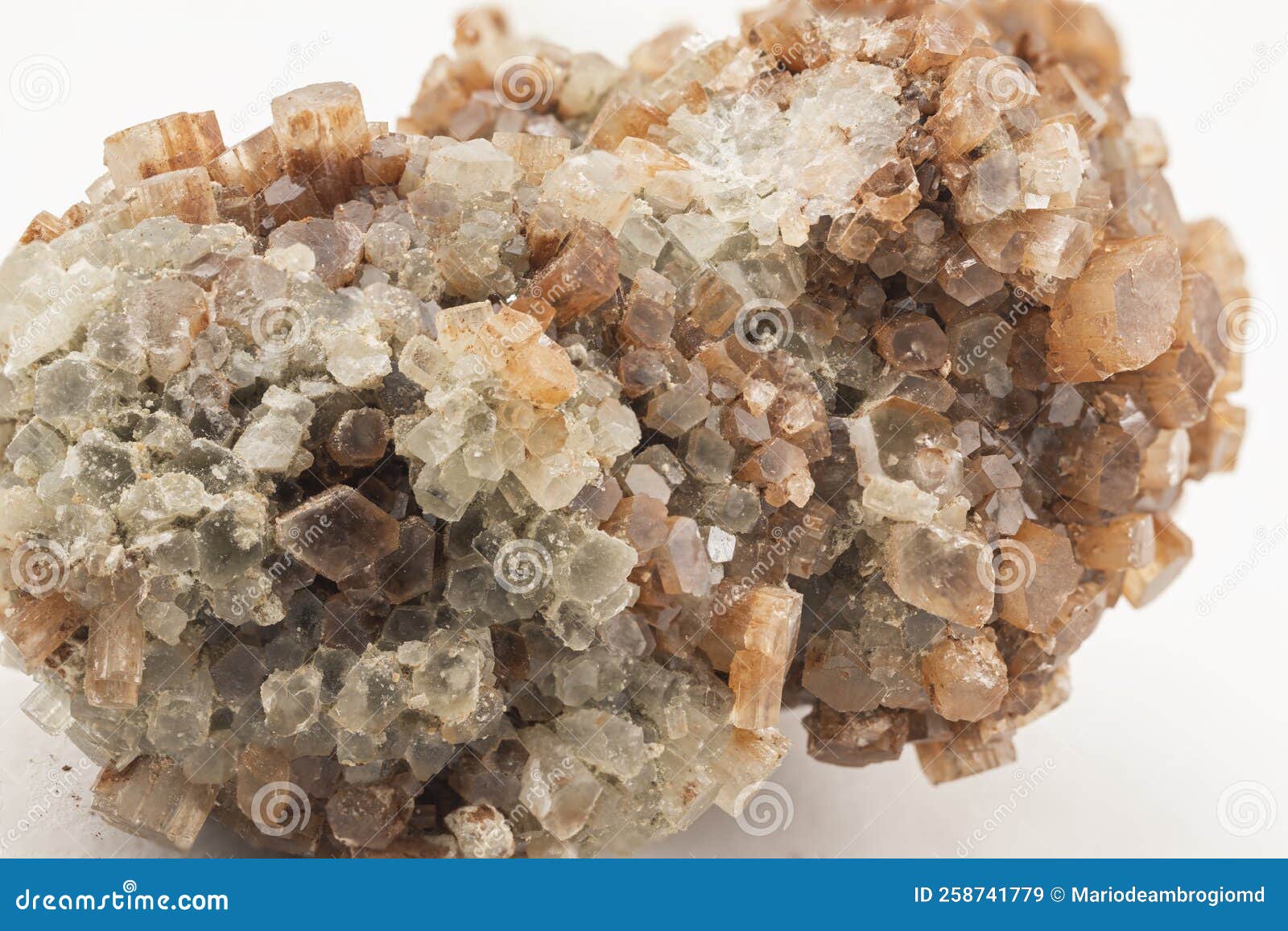 Aragonite Crystals on White Background Stock Image - Image of ...