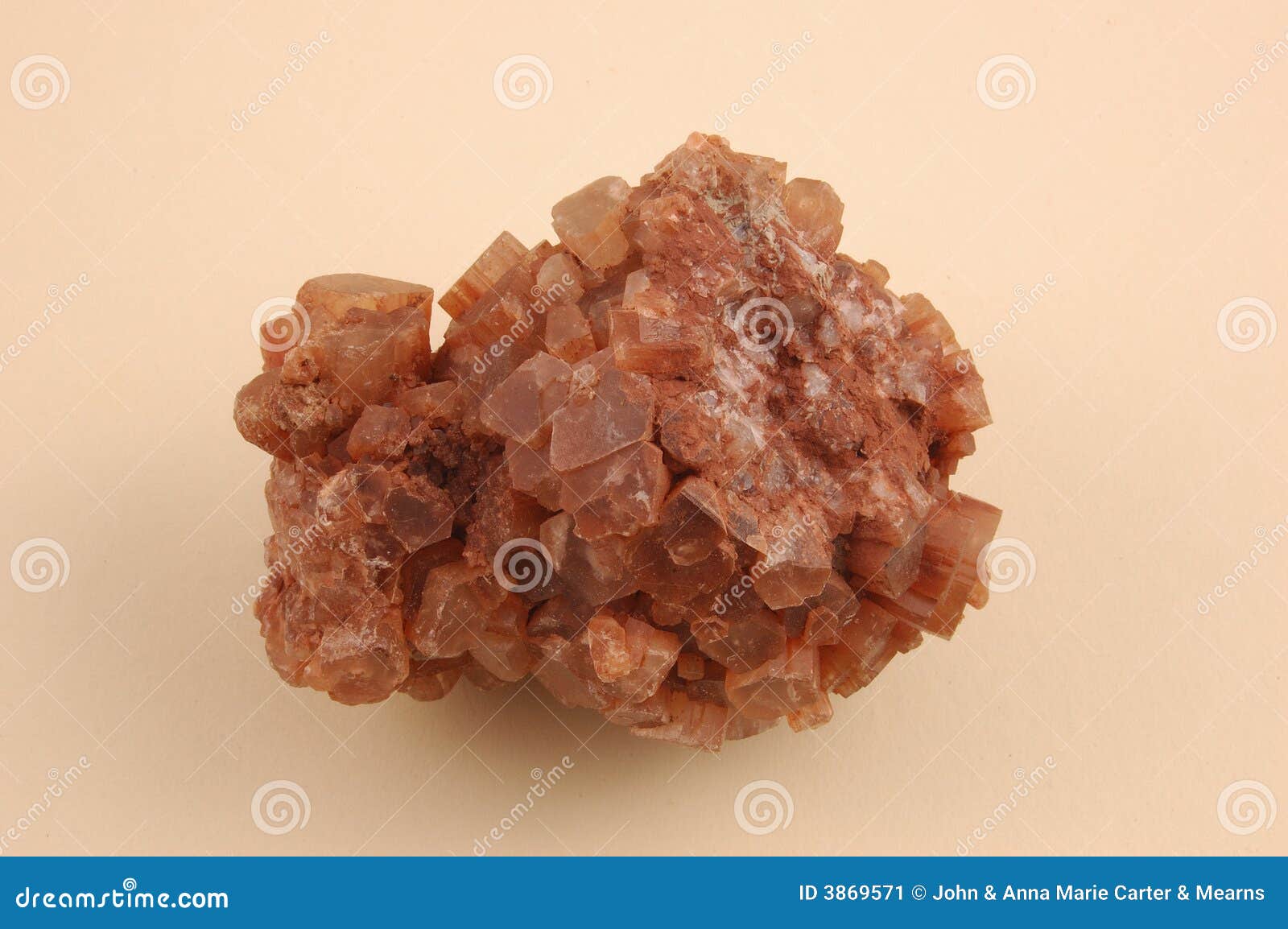 Aragonite-raw on a Pink Background. Stock Image - Image of light, stone ...