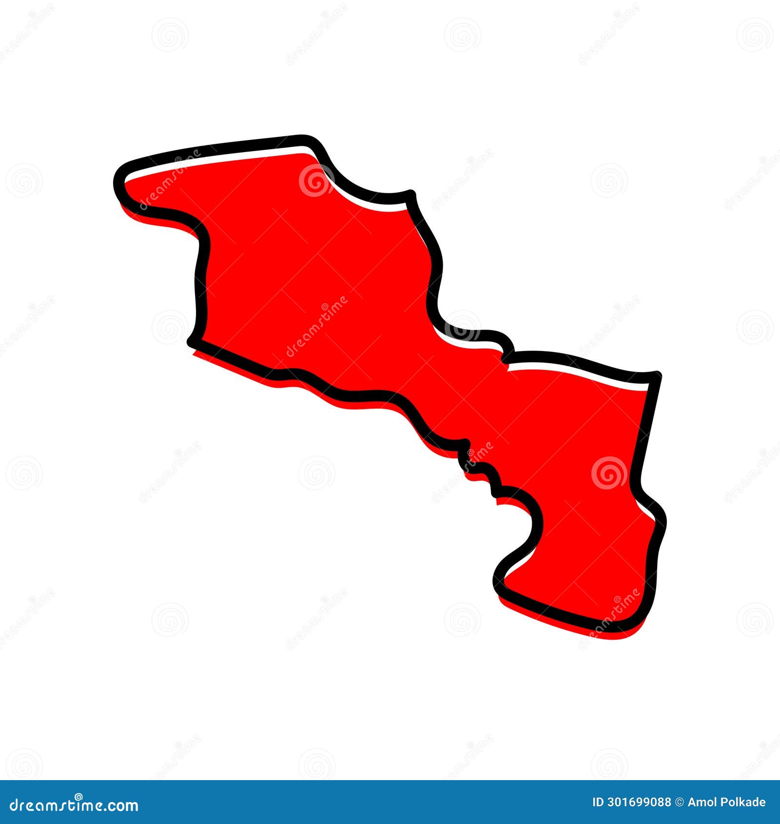Aragua State of Venezuela Vector Map Design Stock Illustration ...