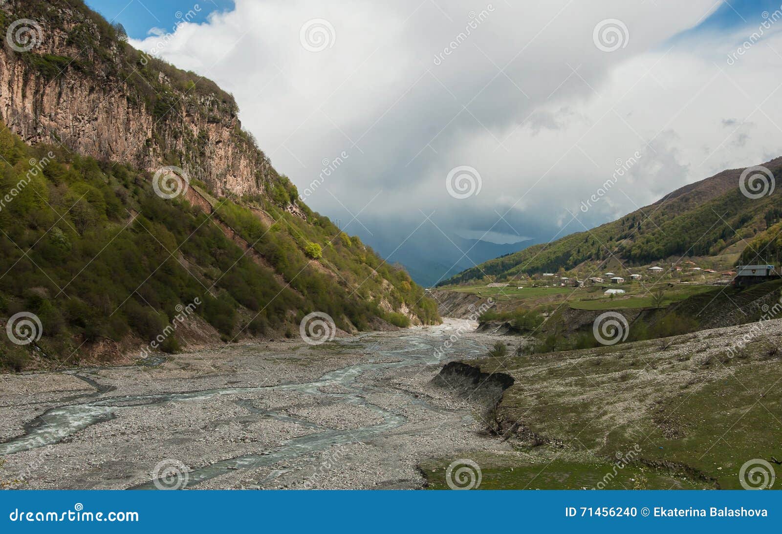Aragvi River Valley stock photo. Image of mountains, tourism - 71456240