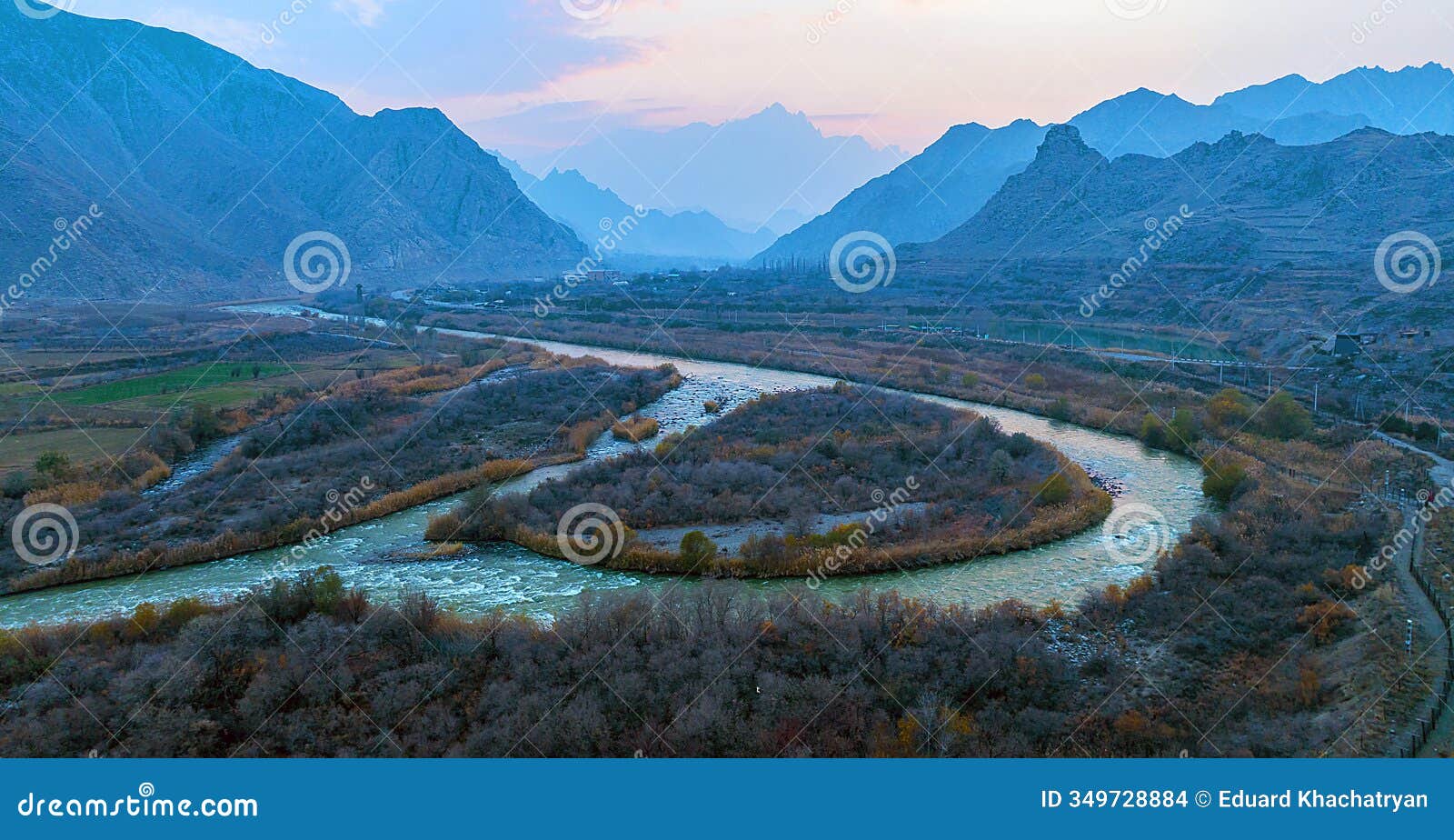 Araks river stock photo. Image of plain, wilderness - 349728884