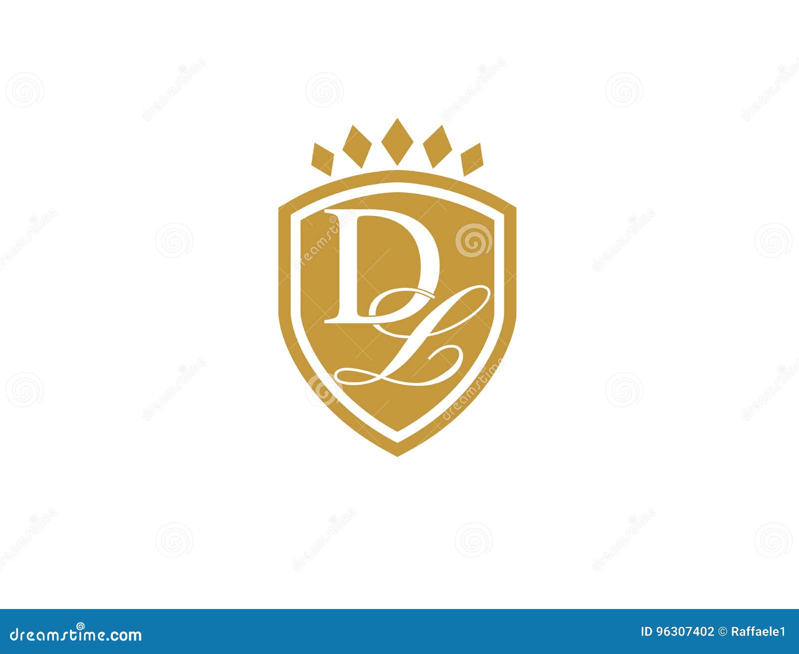 Araldic Logo DL editorial photography. Illustration of logo - 96307402