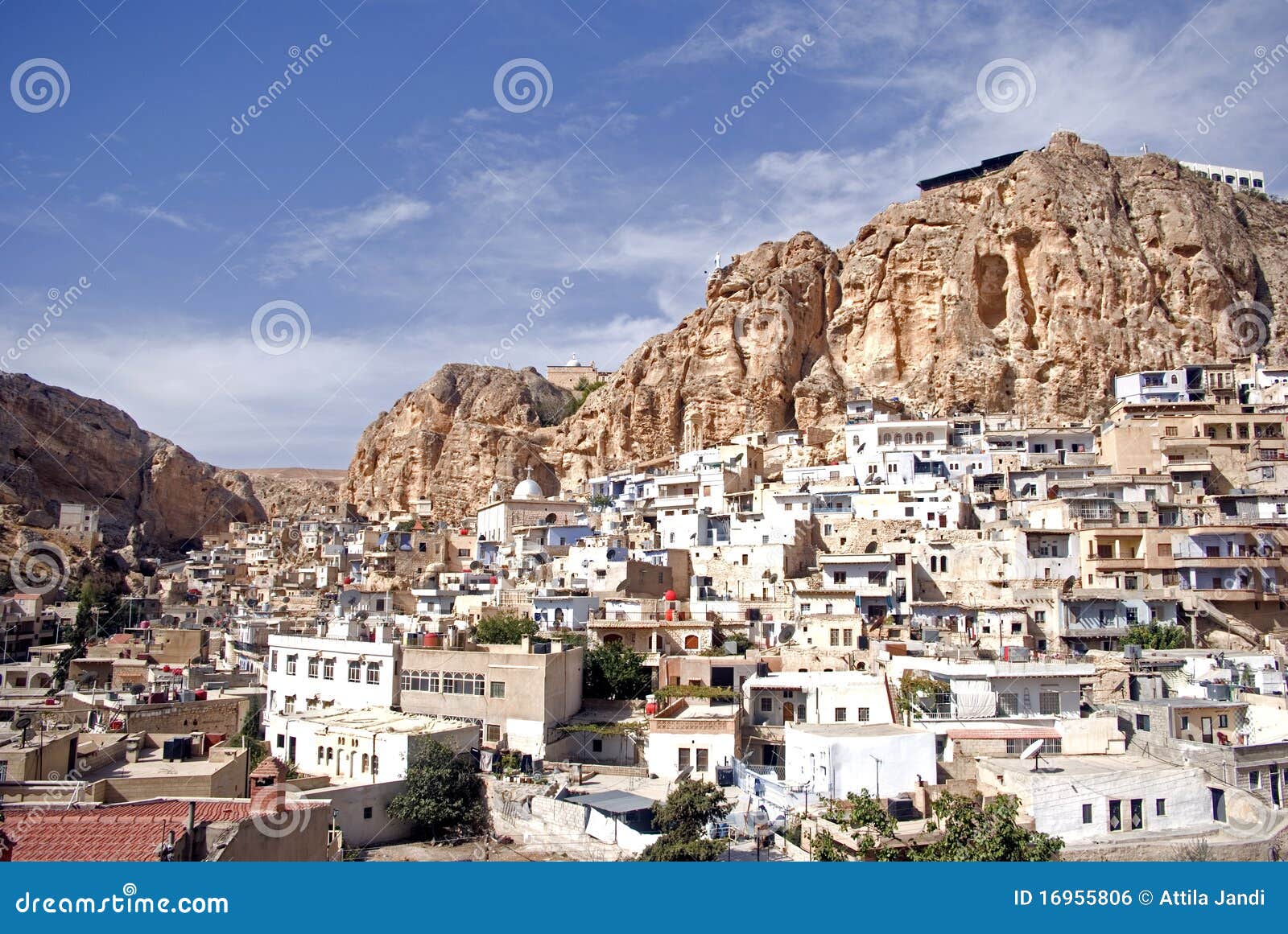 Aramäisches Dorf, Maalula, Syrien Stockfoto - Bild von aramäisch ...