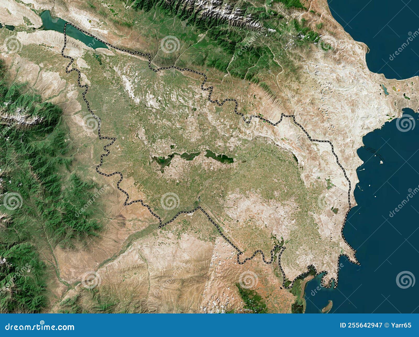 Aran, Azerbaijan. High-res Satellite. No Legend Stock Image - Image of ...