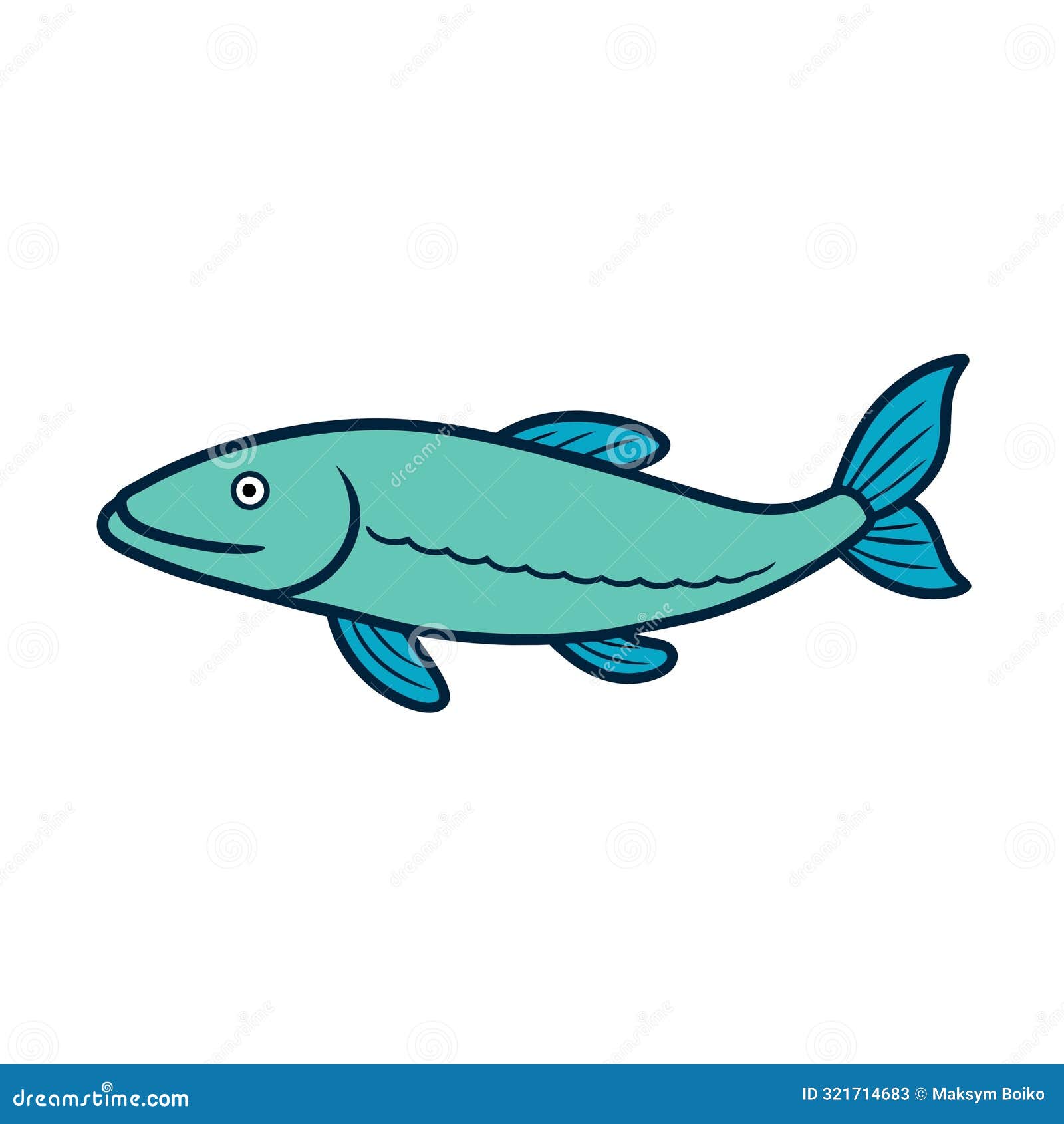 Arapaima Gigantic Fish Knocks Icon Vector Illustration Stock Vector ...