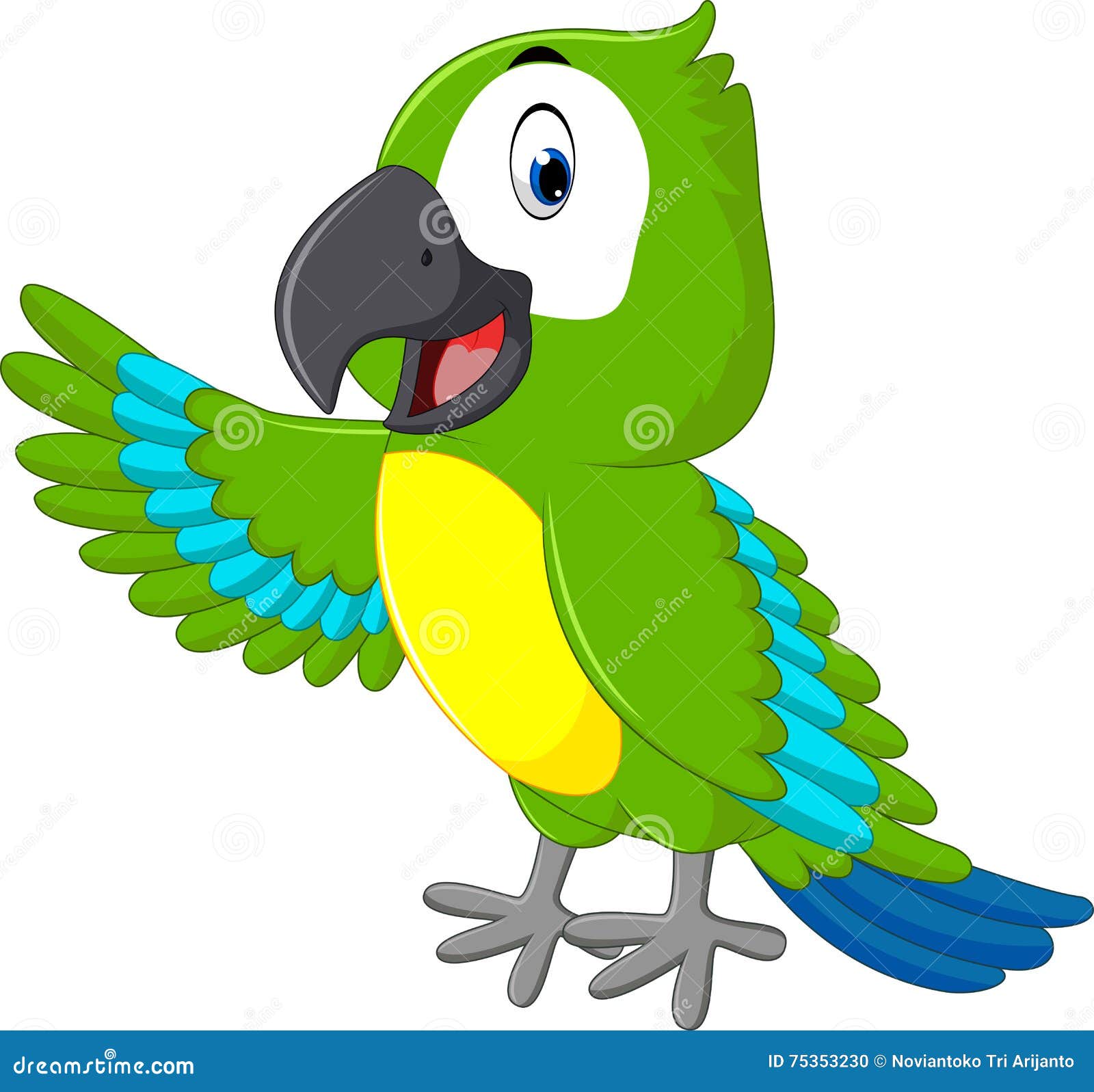 Arara Dos Desenhos Animados Ilustração do Vetor - Ilustração de sorriso ...