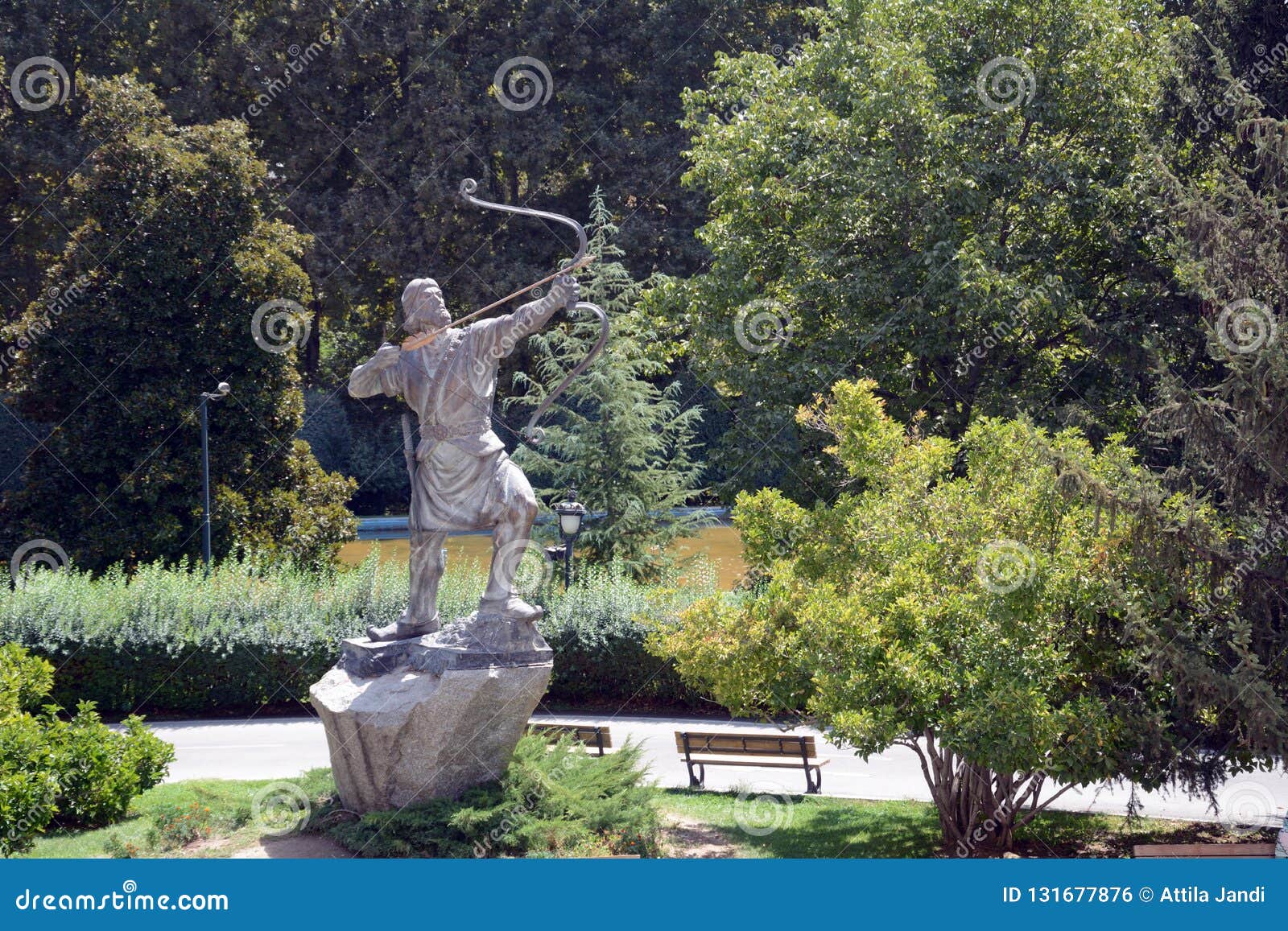 Statue of Arash, Tehran, Iran Stock Photo - Image of qajar, iran: 131677876