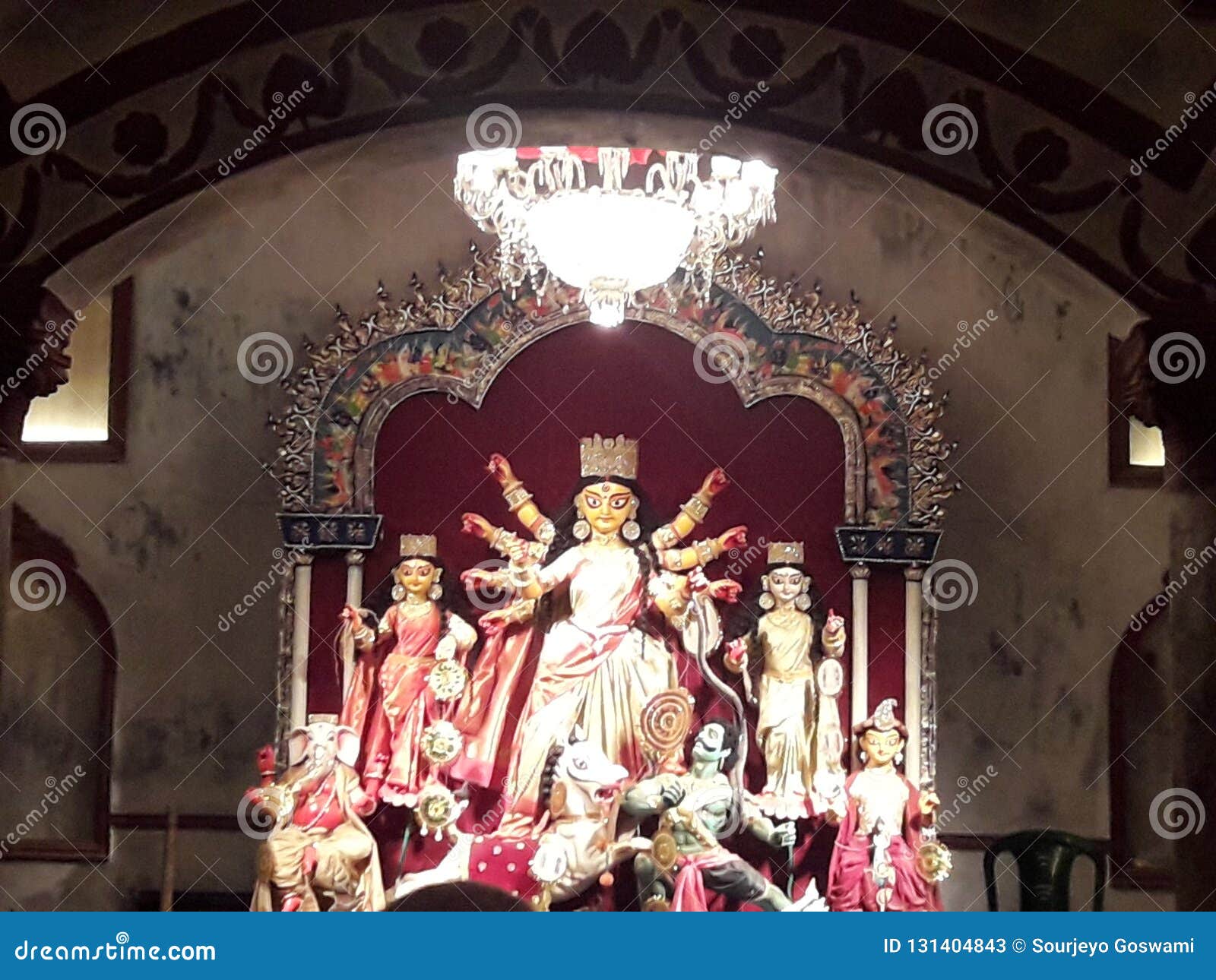 Durga Arati stock image. Image of durga, goddess, arati - 131404843