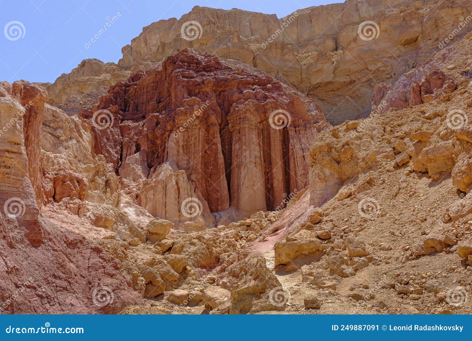 The Arava Desert in the Pillars of Amram Near Eilat Stock Image - Image ...