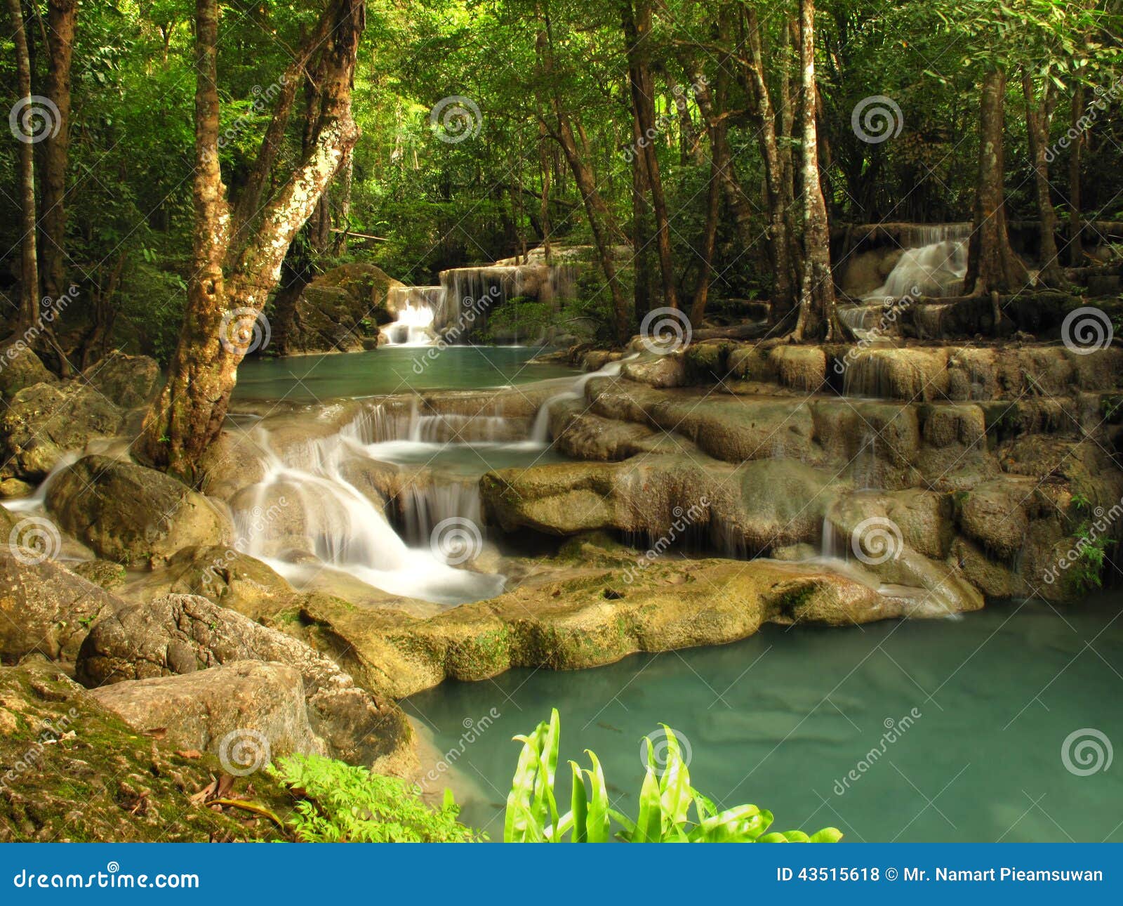 Arawan Waterfall in Thailand Stock Photo - Image of fresh, laos: 43515618