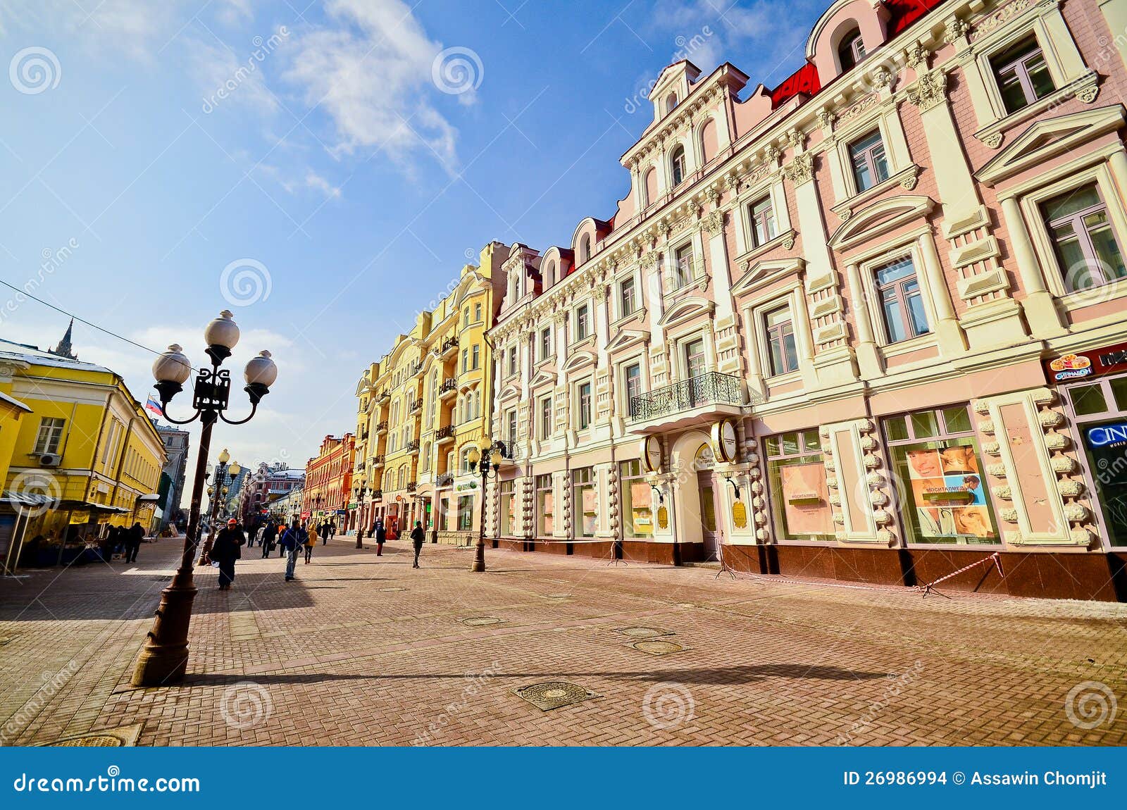 Arbat Street editorial stock image. Image of moscow, group - 26986994