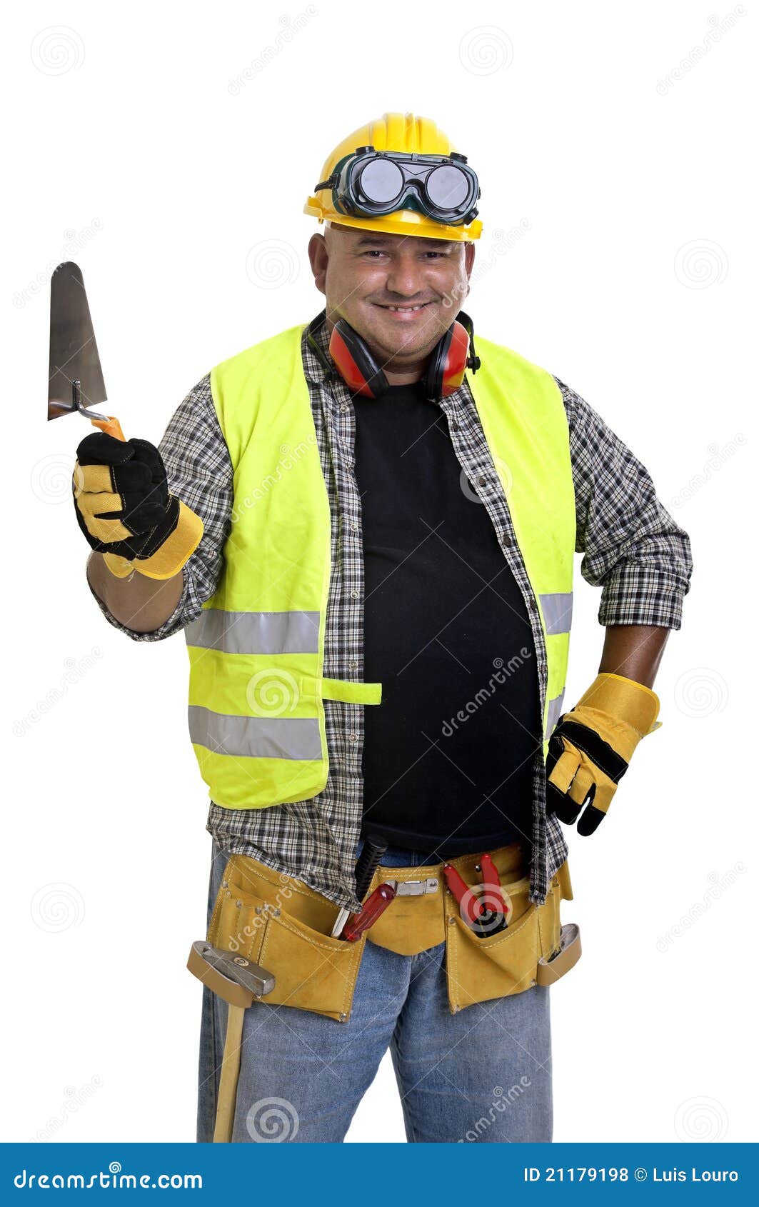 Arbeider stock foto. Image of mensen, voorman, hoed, beschermend - 21179198