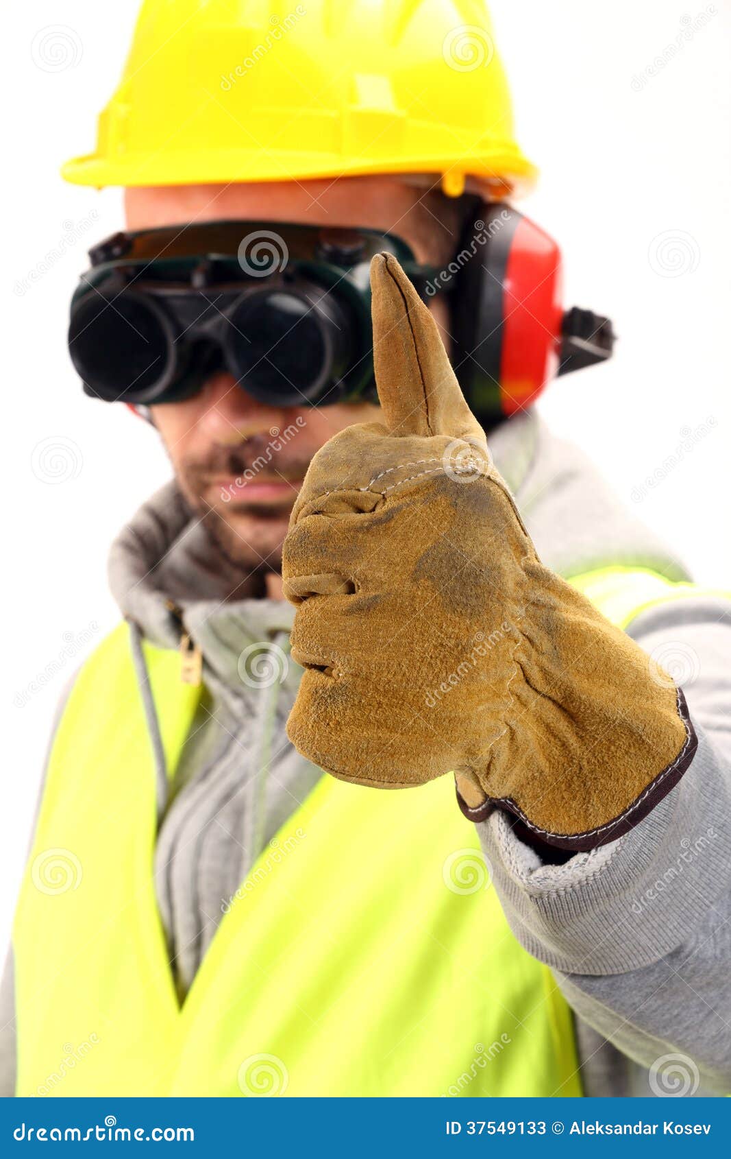 Arbeider stock afbeelding. Image of bescherming, uitziend - 37549133