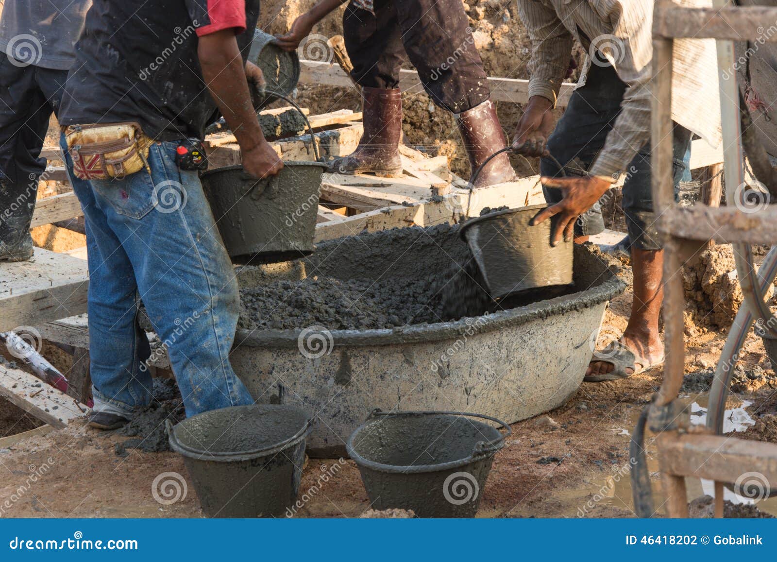 Arbeider stock foto. Image of bouwer, voorman, afgietsel - 46418202