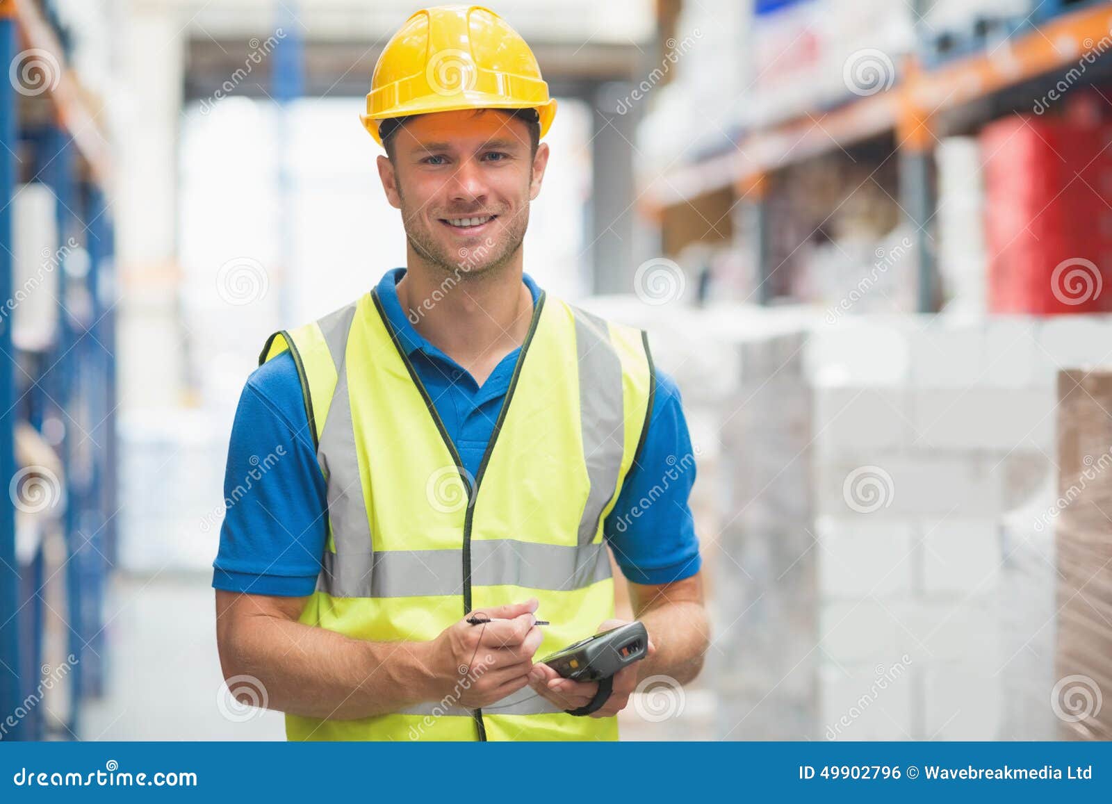 Arbeider Die Hand Gebruiken - Gehouden Computer Stock Foto - Image of ...