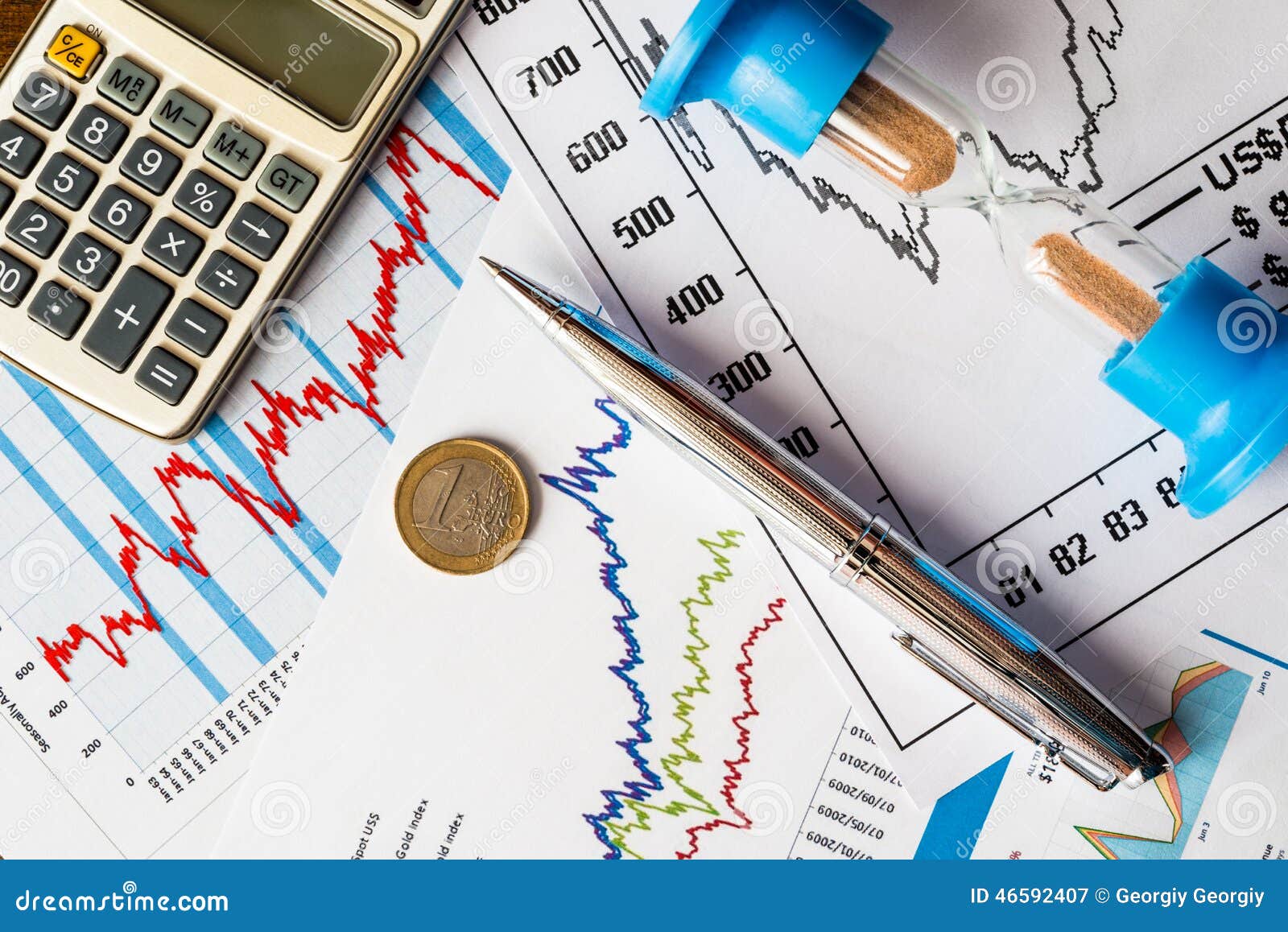 Arbeit Im Austausch, Zeit Ist Geld Stockbild - Bild von sanduhr, euro ...