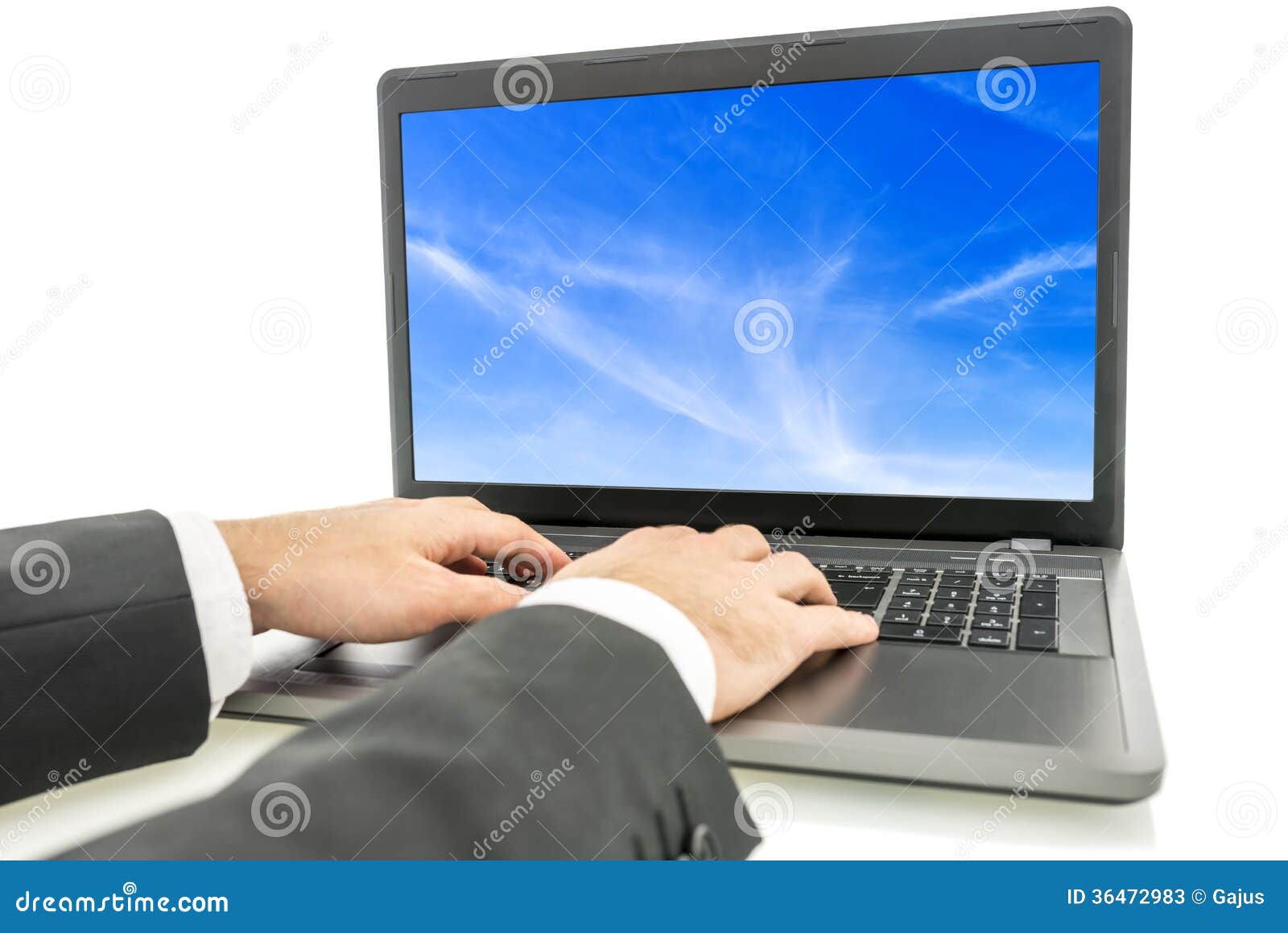 Arbeiten Mit Einer Laptop-Computer Stockbild - Bild von hintergrund ...