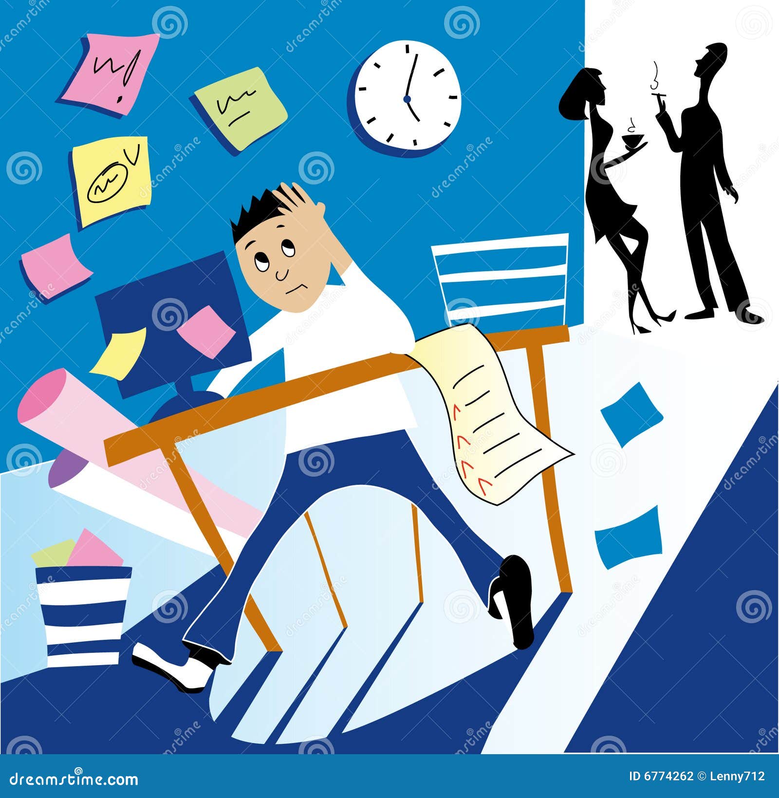 Arbeitszeit vektor abbildung. Illustration von zeit, aufgabe - 6774262