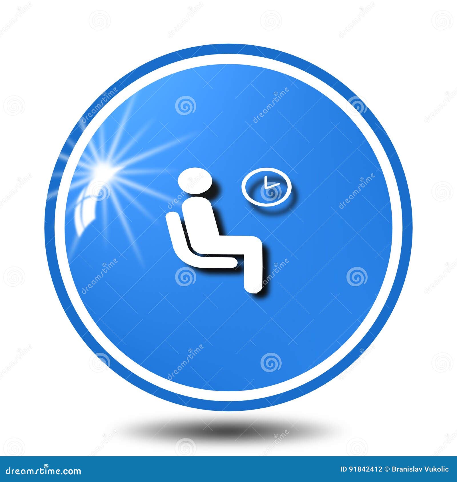 Arbeitszeit-Ikonenillustration Stock Abbildung - Illustration von ...