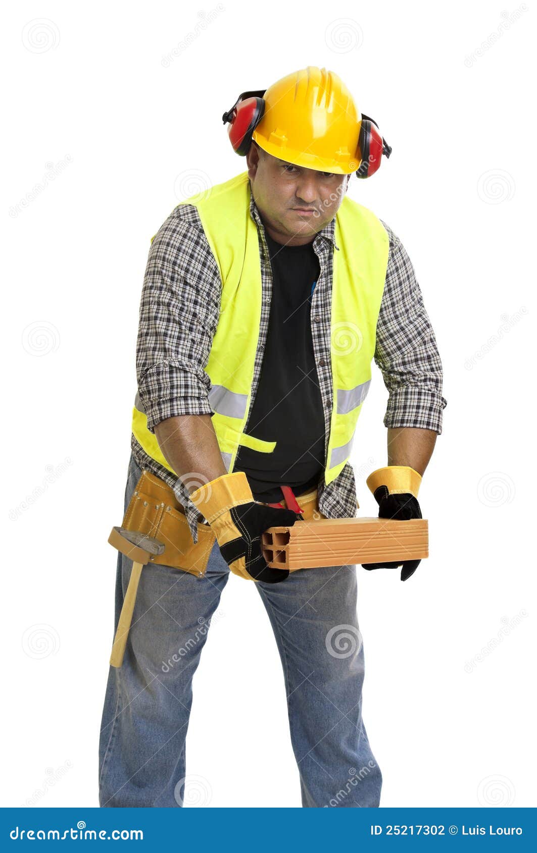 Arbetare arkivfoto. Bild av hjälm, hjälpmedel, konstruktion - 25217302