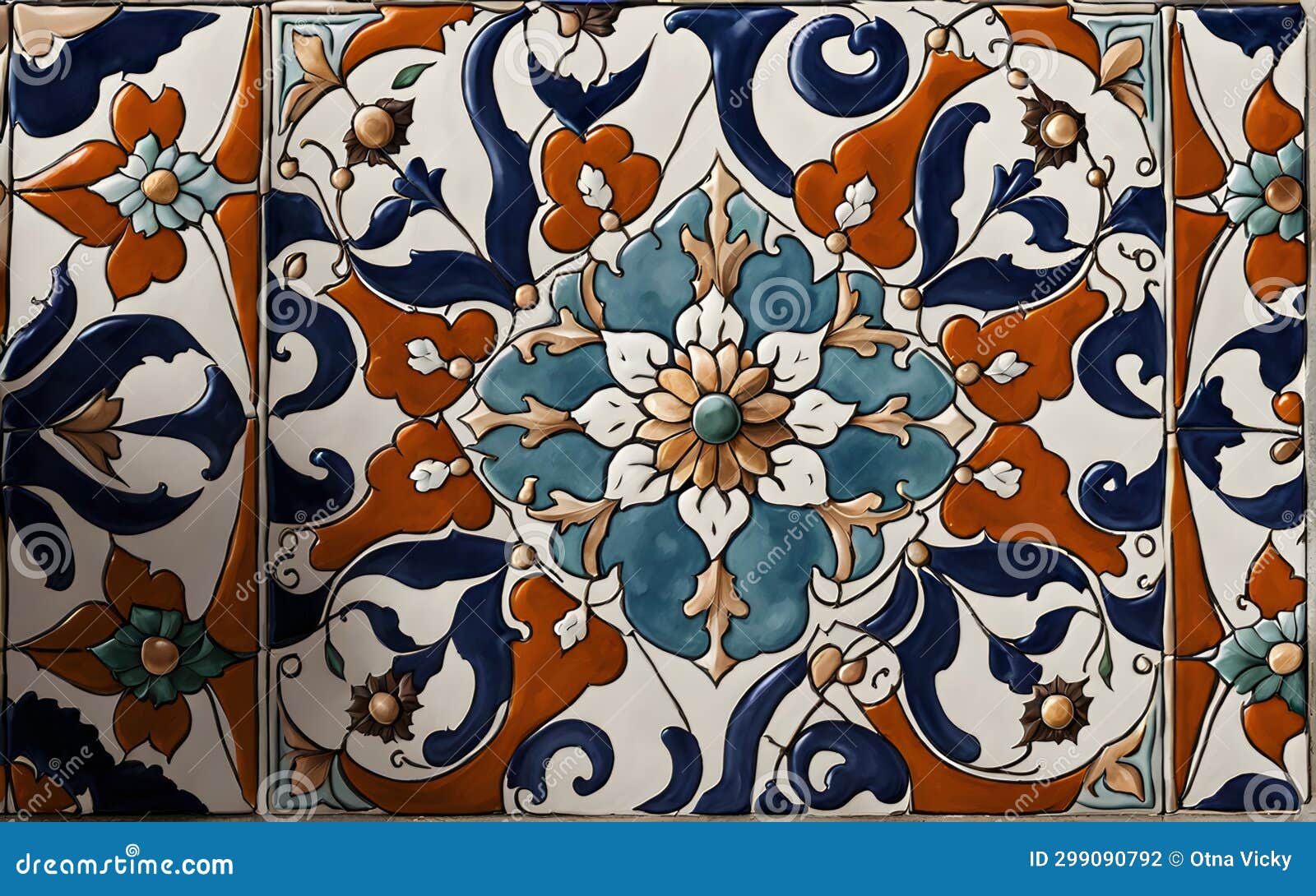 Arabic Ceramic Tile Texture, Classic and Old School with 8K Resolution ...