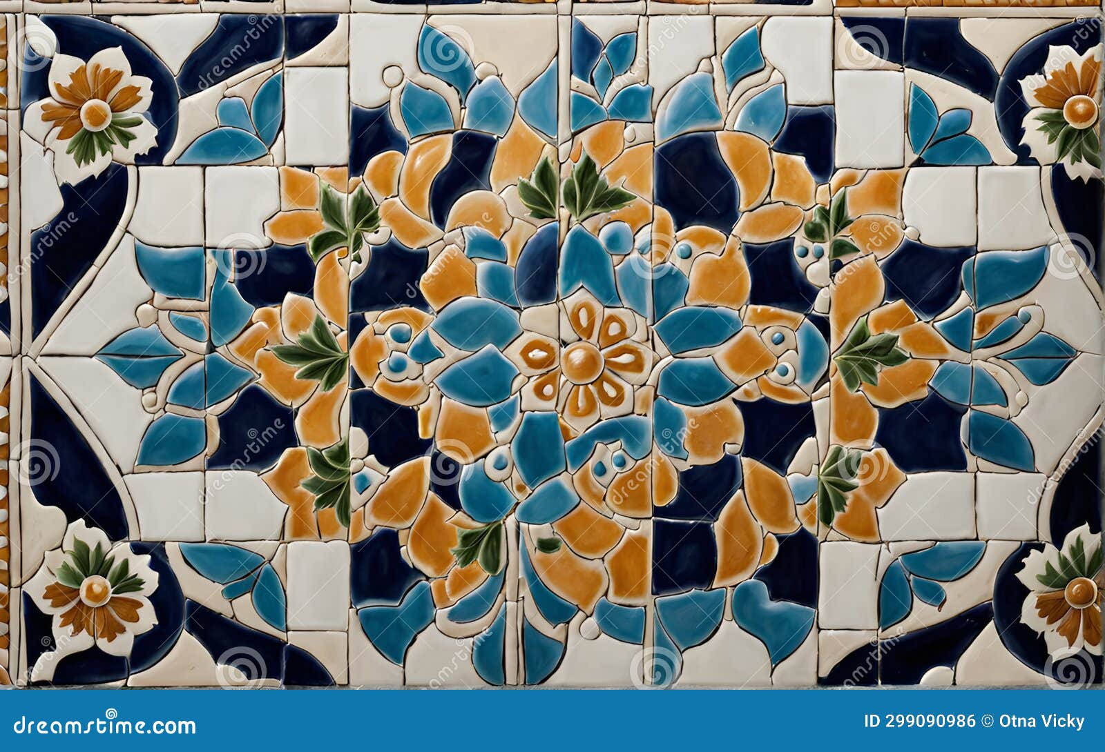 Arabic Ceramic Tile Texture, Classic and Old School with 8K Resolution ...