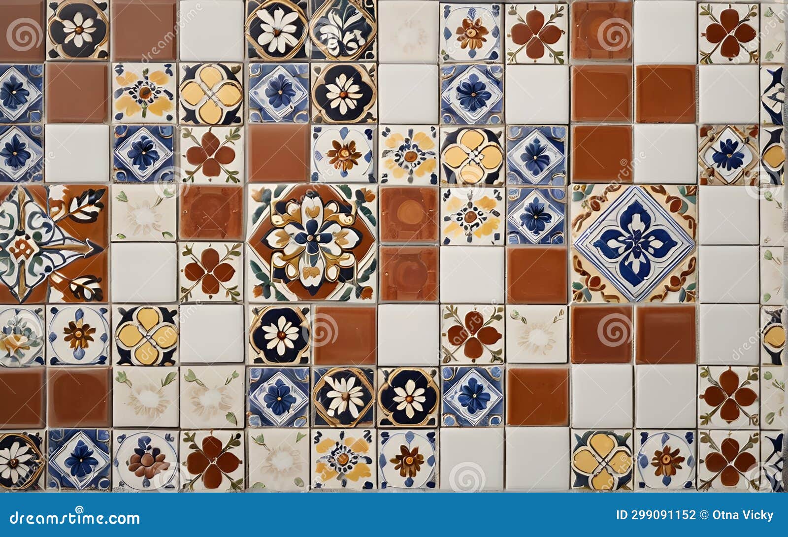 Arbic Ceramic Tile Texture, Classic And Old School With 8K Resolution ...