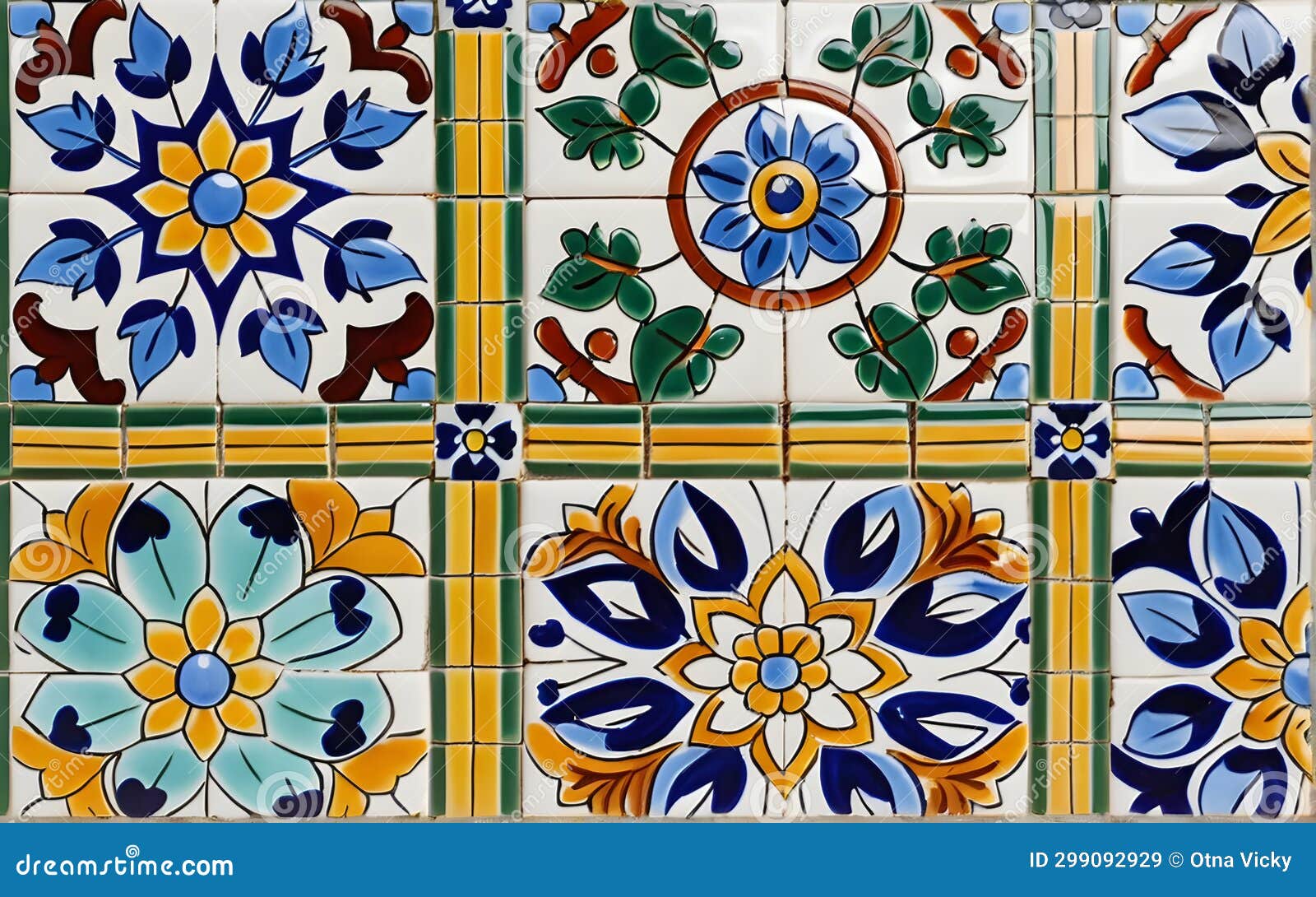 Arbic Ceramic Tile Texture, Classic And Old School With 8K Resolution ...