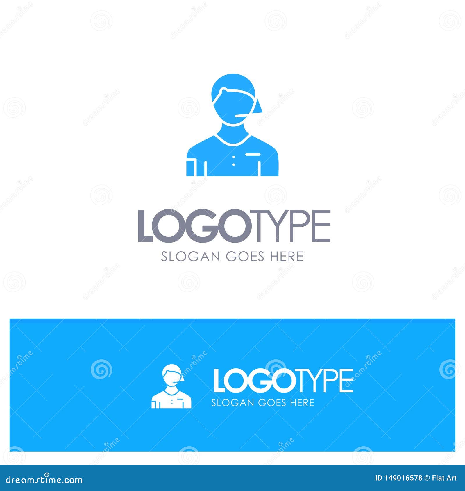 Arbiter, Football, Judge, Linesman, Referee Blue Solid Logo with Place ...