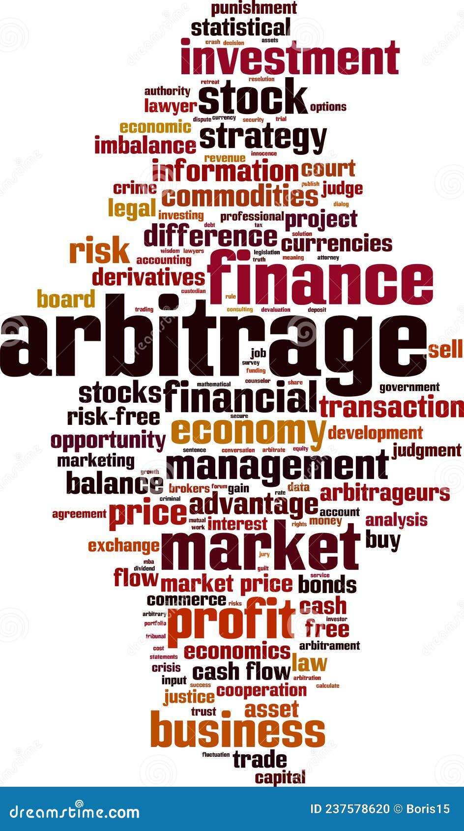 Arbitrage word cloud stock vector. Illustration of gain - 237578620