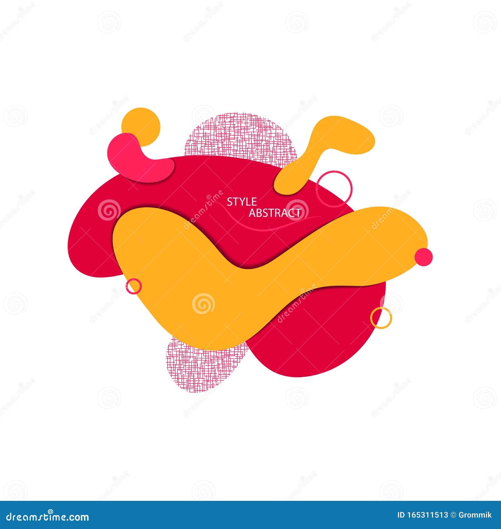 Arbitrary Graphic Elements of Different Colors. Abstract Banner for ...